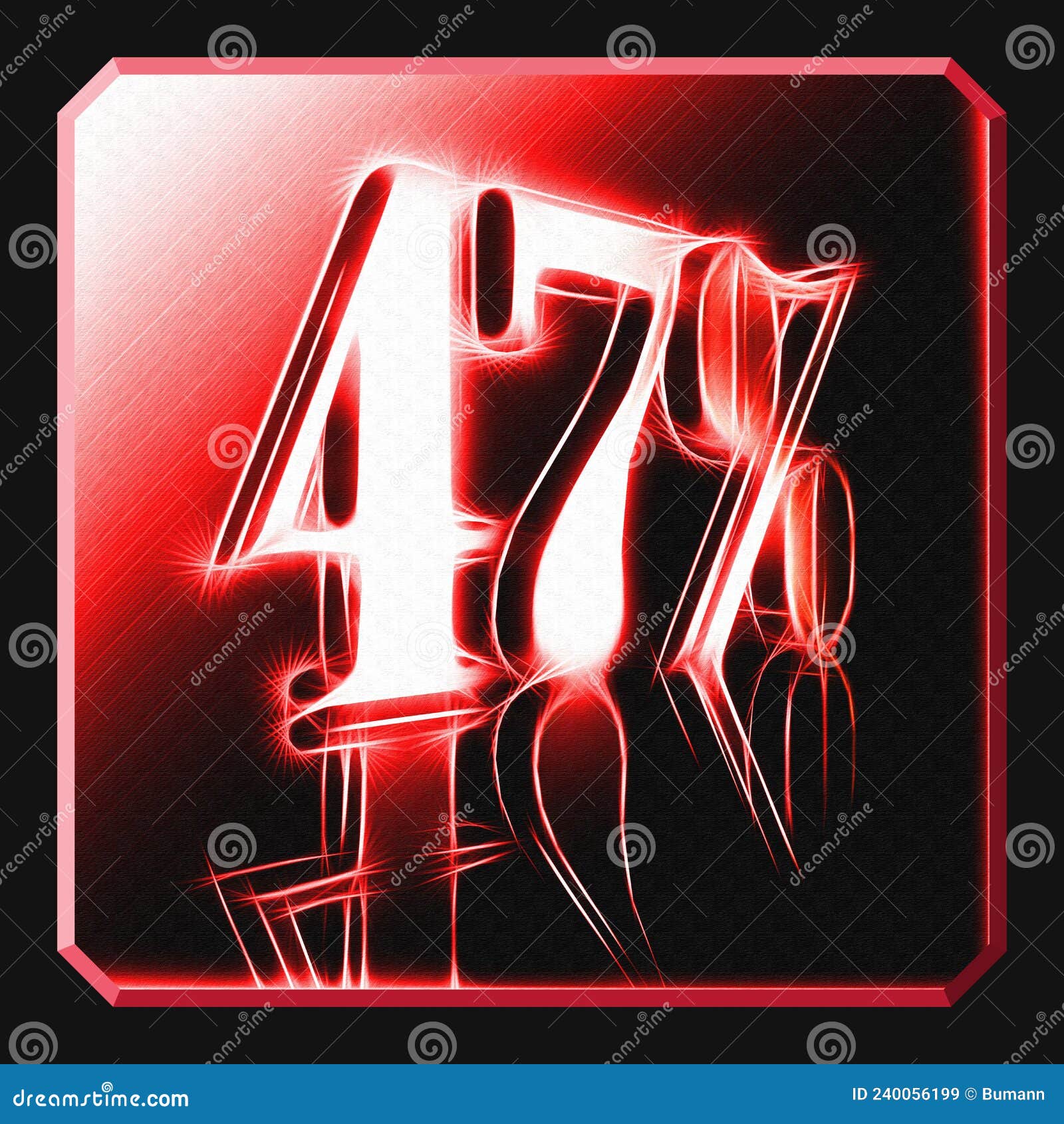 47 , 47 Percent As a 3D Illustration, 3D Rendering Stock Illustration ...