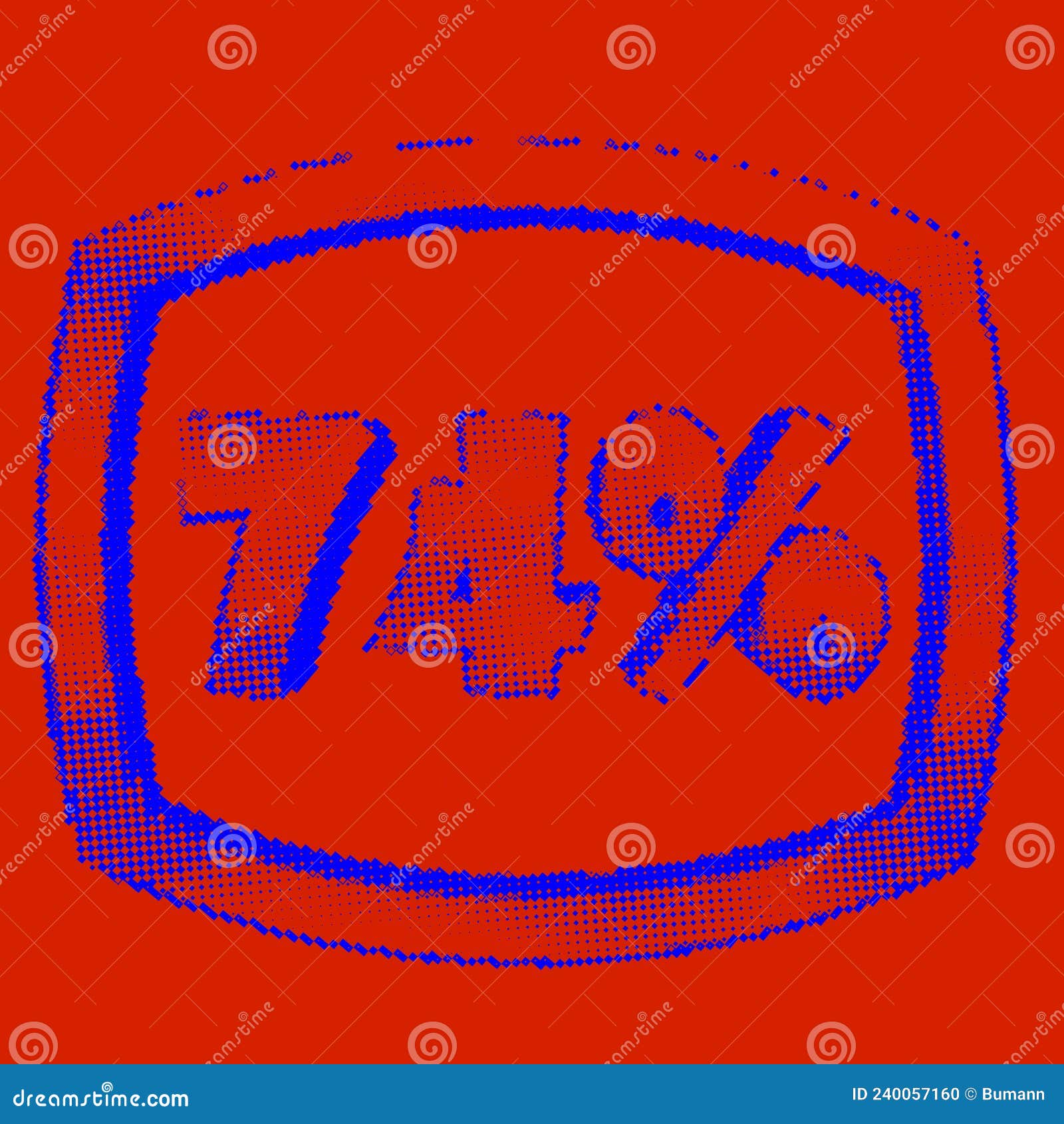 74 , 74 Percent As a 3D Illustration, 3D Rendering Stock Illustration ...