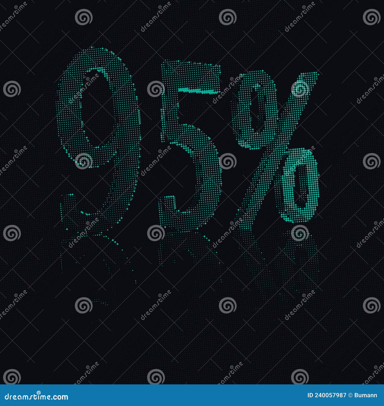 95 , 95 Percent As a 3D Illustration, 3D Rendering Stock Illustration ...