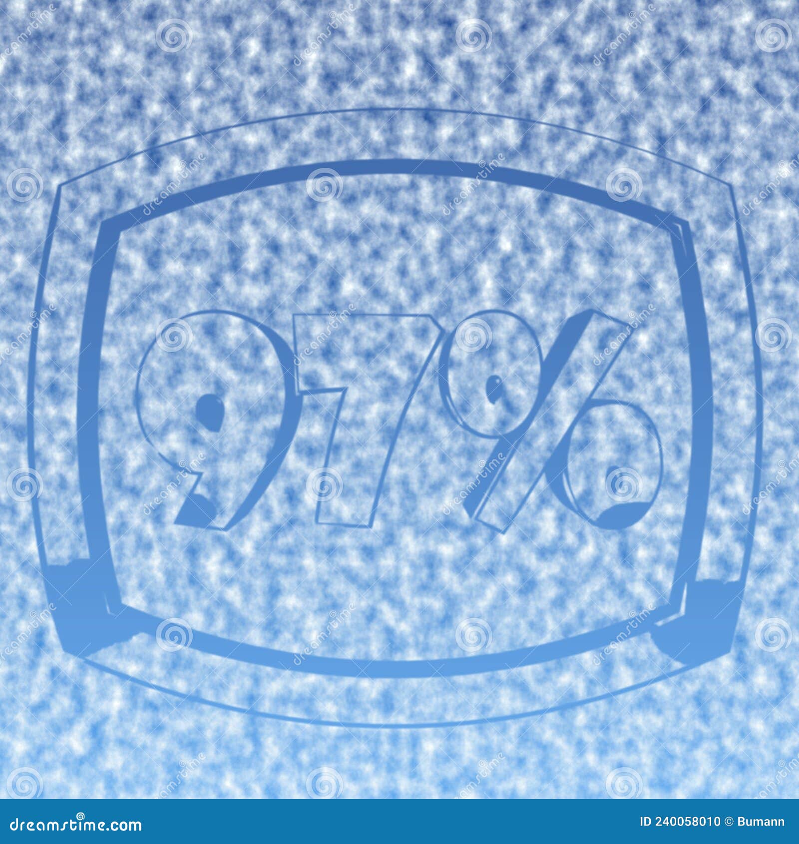 97 , 97 Percent As a 3D Illustration, 3D Rendering Stock Illustration ...