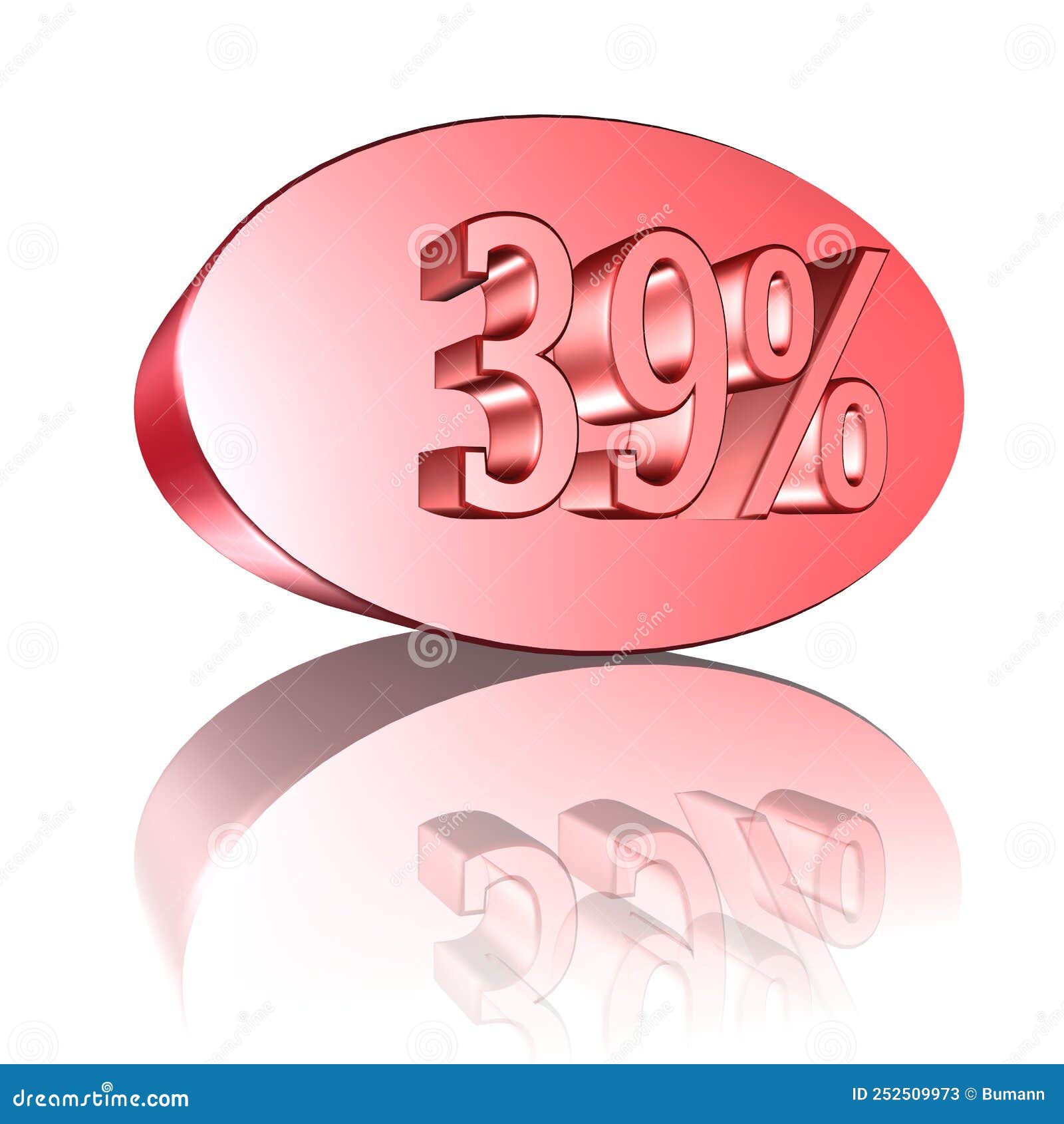 39 , 39 Percent As a 3D Illustration, 3D Rendering Stock Illustration ...