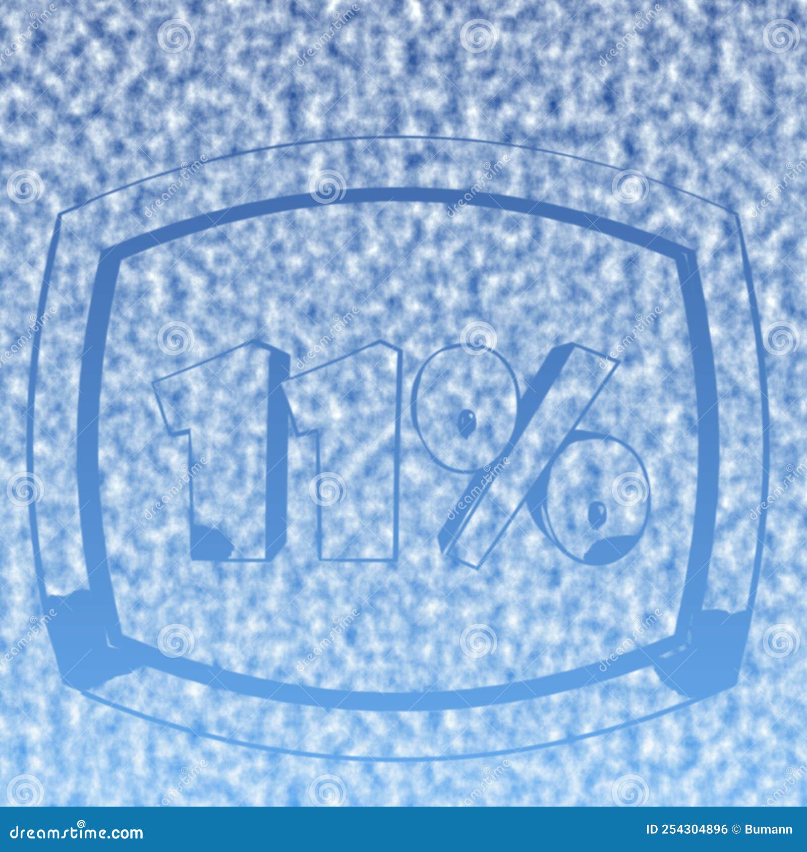 11 , 11 Percent As a 3D Illustration, 3D Rendering Stock Illustration ...