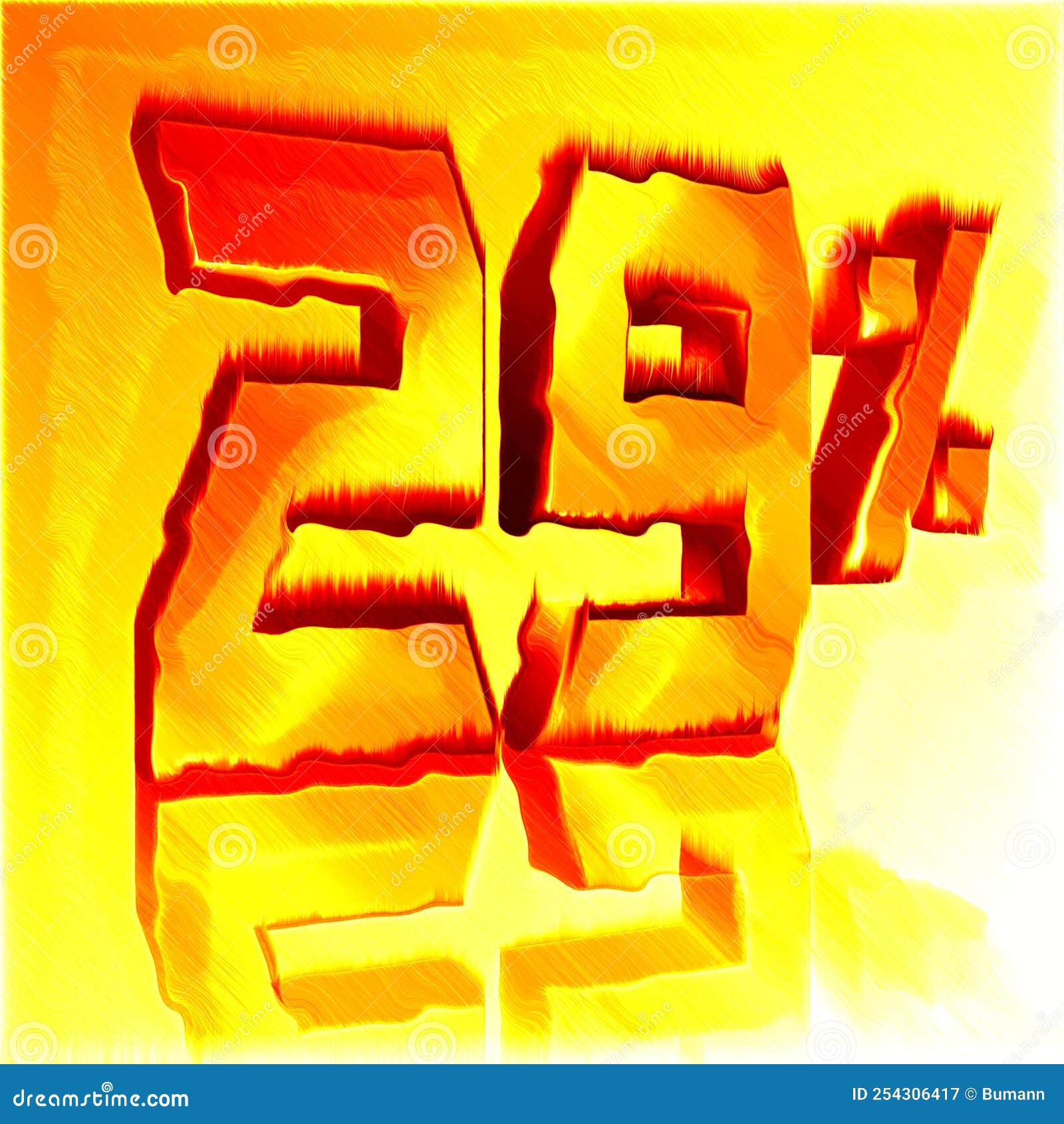 29 , 29 Percent As a 3D Illustration, 3D Rendering Stock Illustration ...