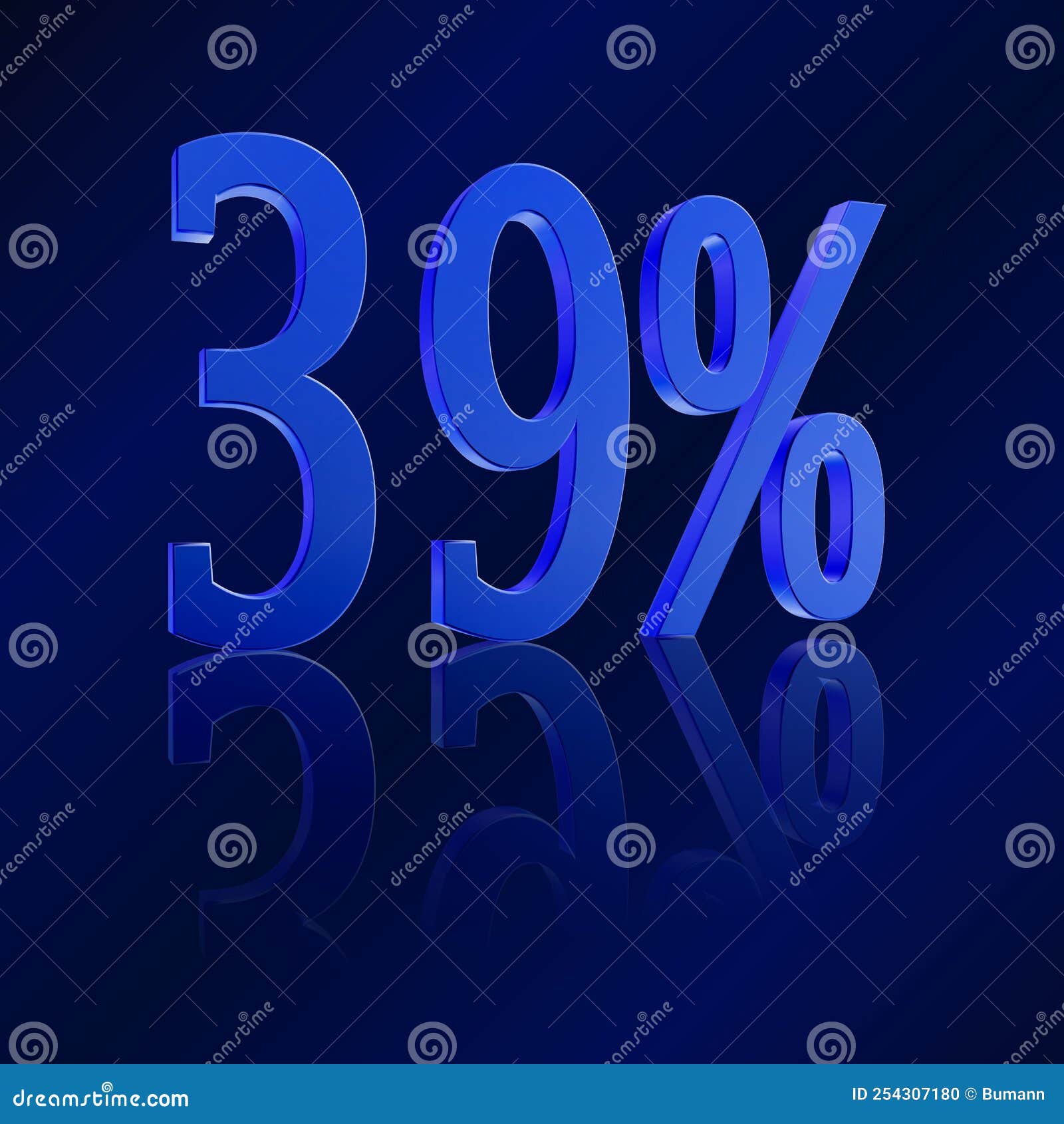 39 , 39 Percent As a 3D Illustration, 3D Rendering Stock Illustration ...