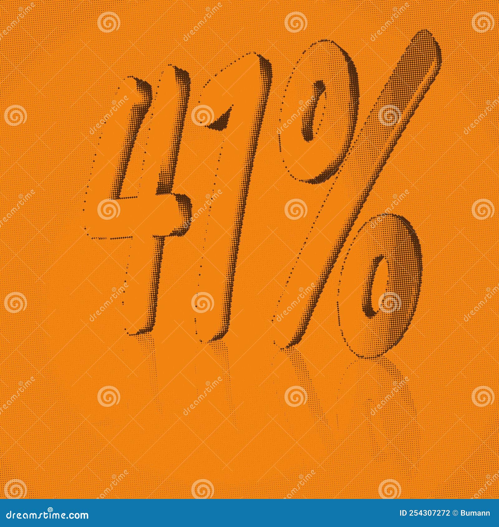 41 , 41 Percent As a 3D Illustration, 3D Rendering Stock Illustration ...