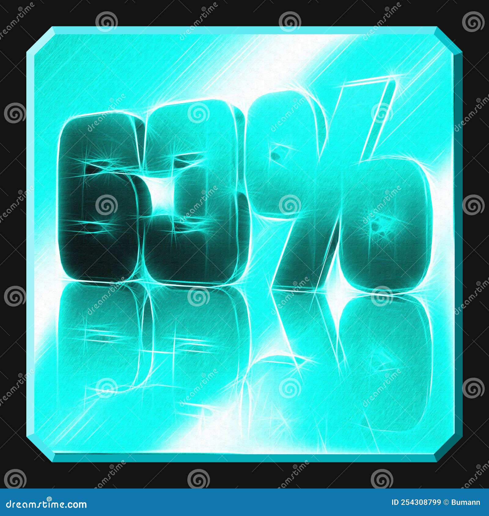 63 , 63 Percent As a 3D Illustration, 3D Rendering Stock Illustration ...