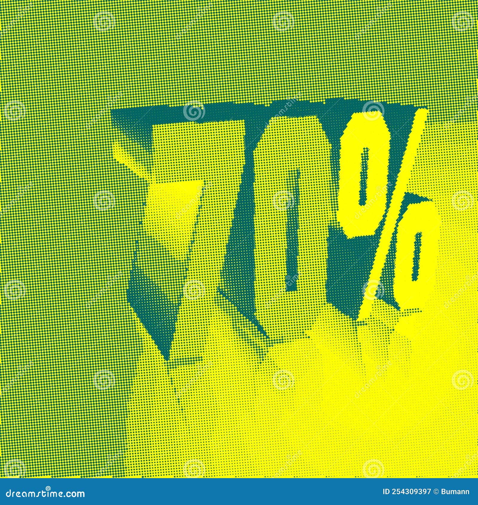 70 , 70 Percent As a 3D Illustration, 3D Rendering Stock Illustration ...
