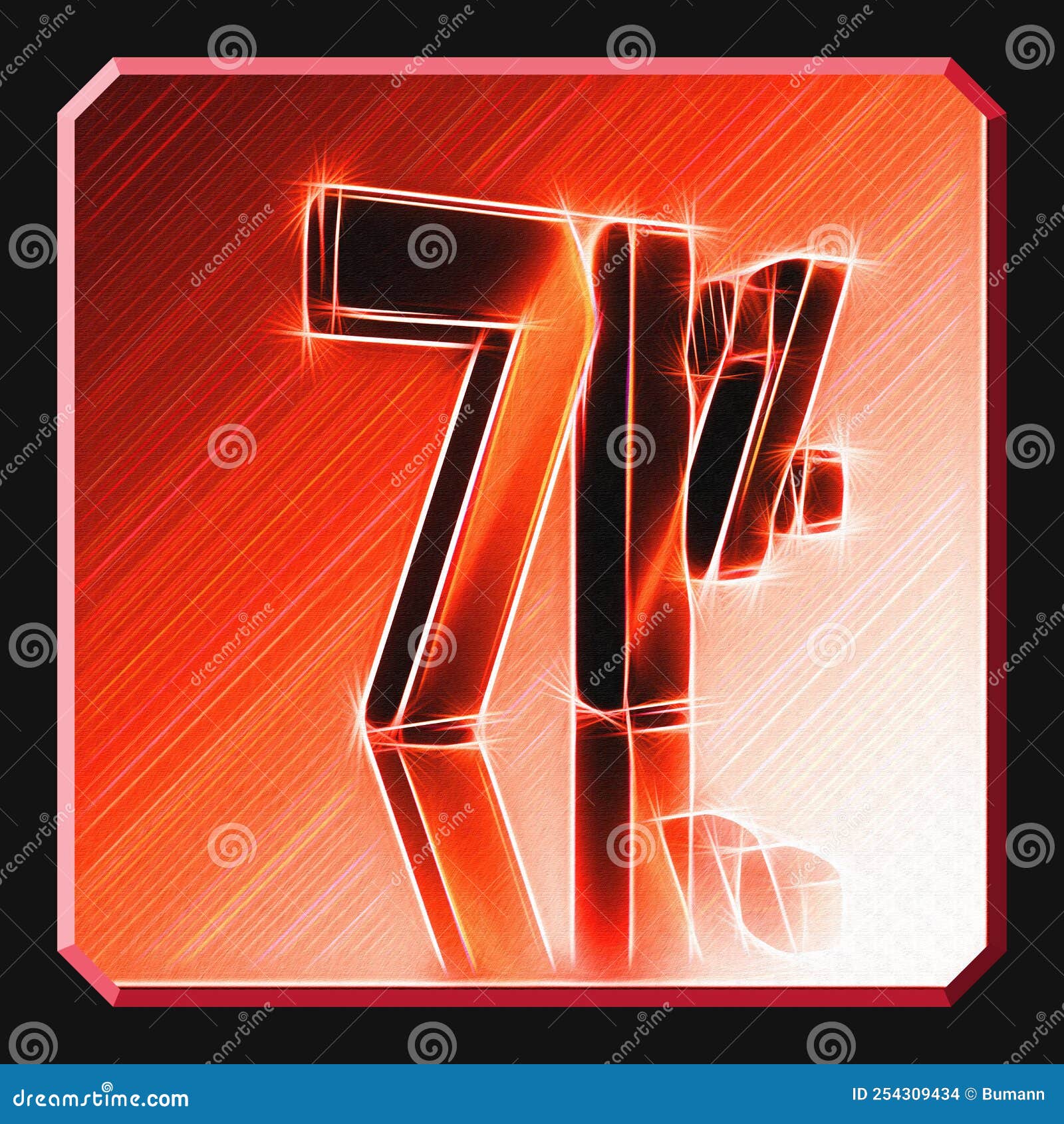 71 , 71 Percent As a 3D Illustration, 3D Rendering Stock Illustration ...