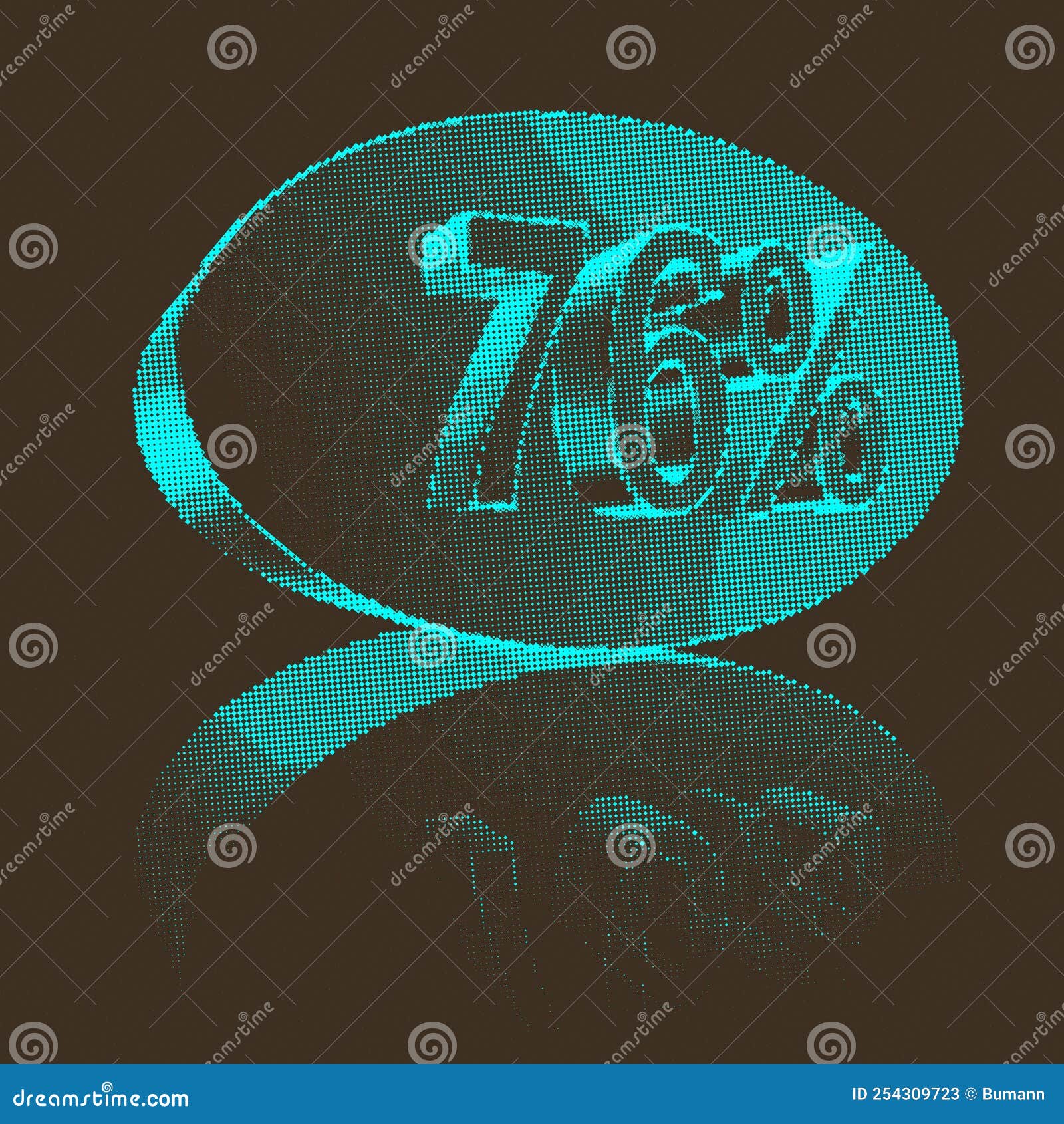 76 , 76 Percent As a 3D Illustration, 3D Rendering Stock Illustration ...