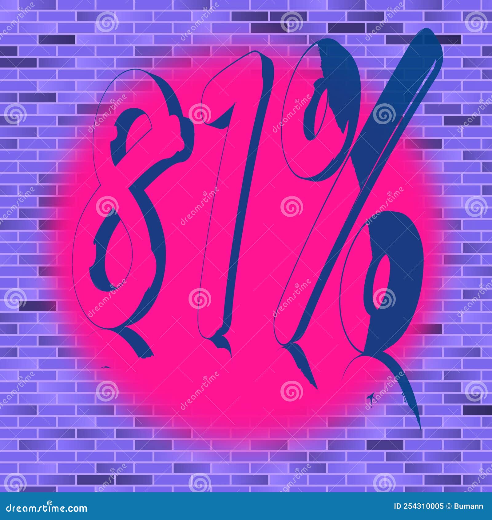 81 , 81 Percent As a 3D Illustration, 3D Rendering Stock Illustration ...