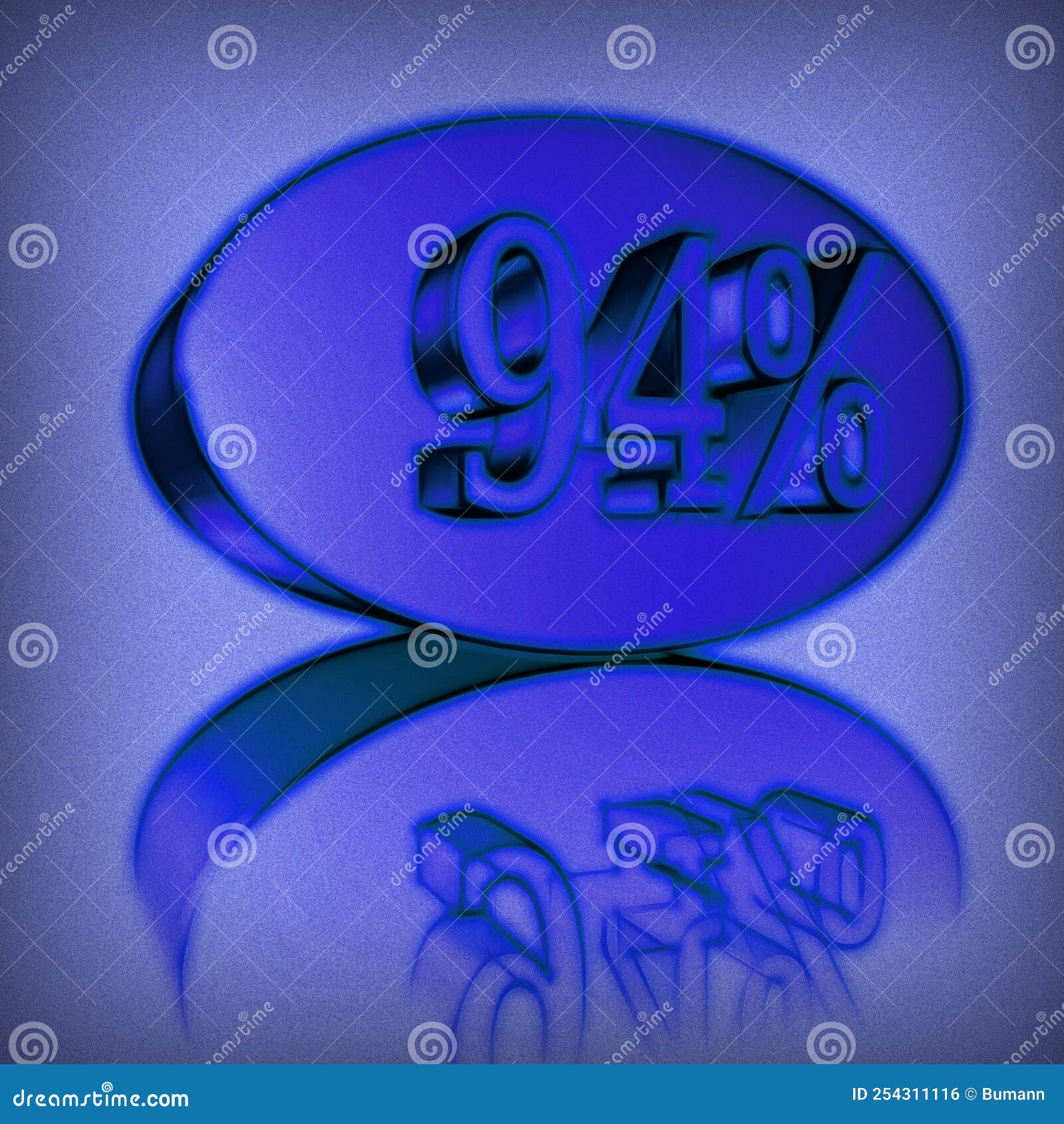 94 , 94 Percent As a 3D Illustration, 3D Rendering Stock Illustration ...