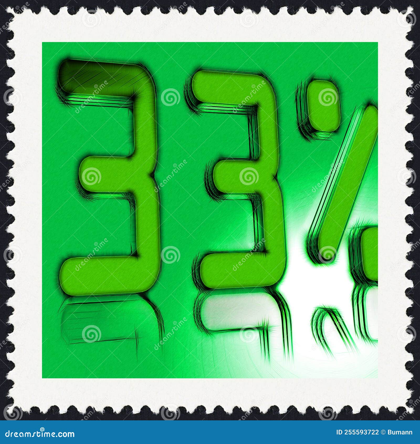 33 , 33 Percent As a 3D Illustration, 3D Rendering Stock Illustration ...