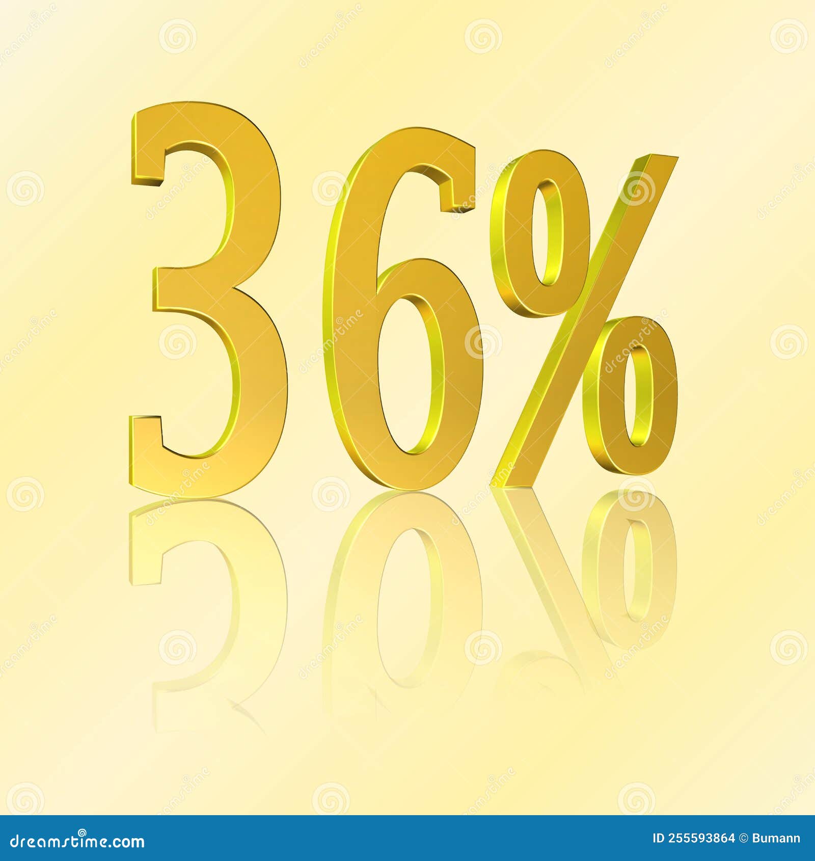 36 , 36 Percent As a 3D Illustration, 3D Rendering Stock Illustration ...