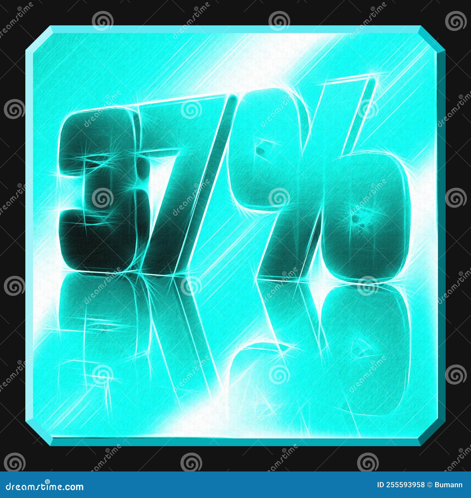 37 , 37 Percent As a 3D Illustration, 3D Rendering Stock Illustration ...