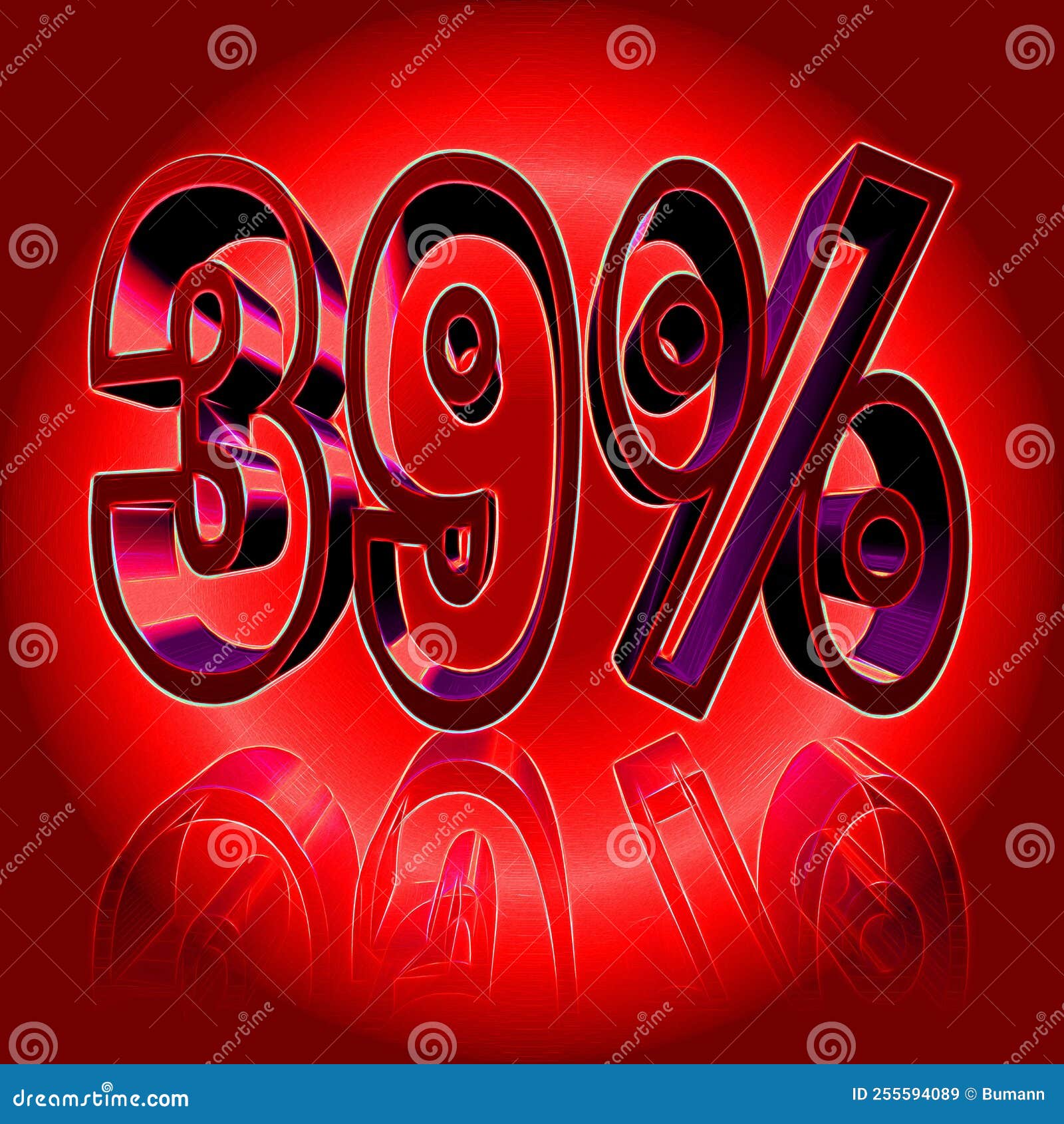 39 , 39 Percent As a 3D Illustration, 3D Rendering Stock Illustration ...