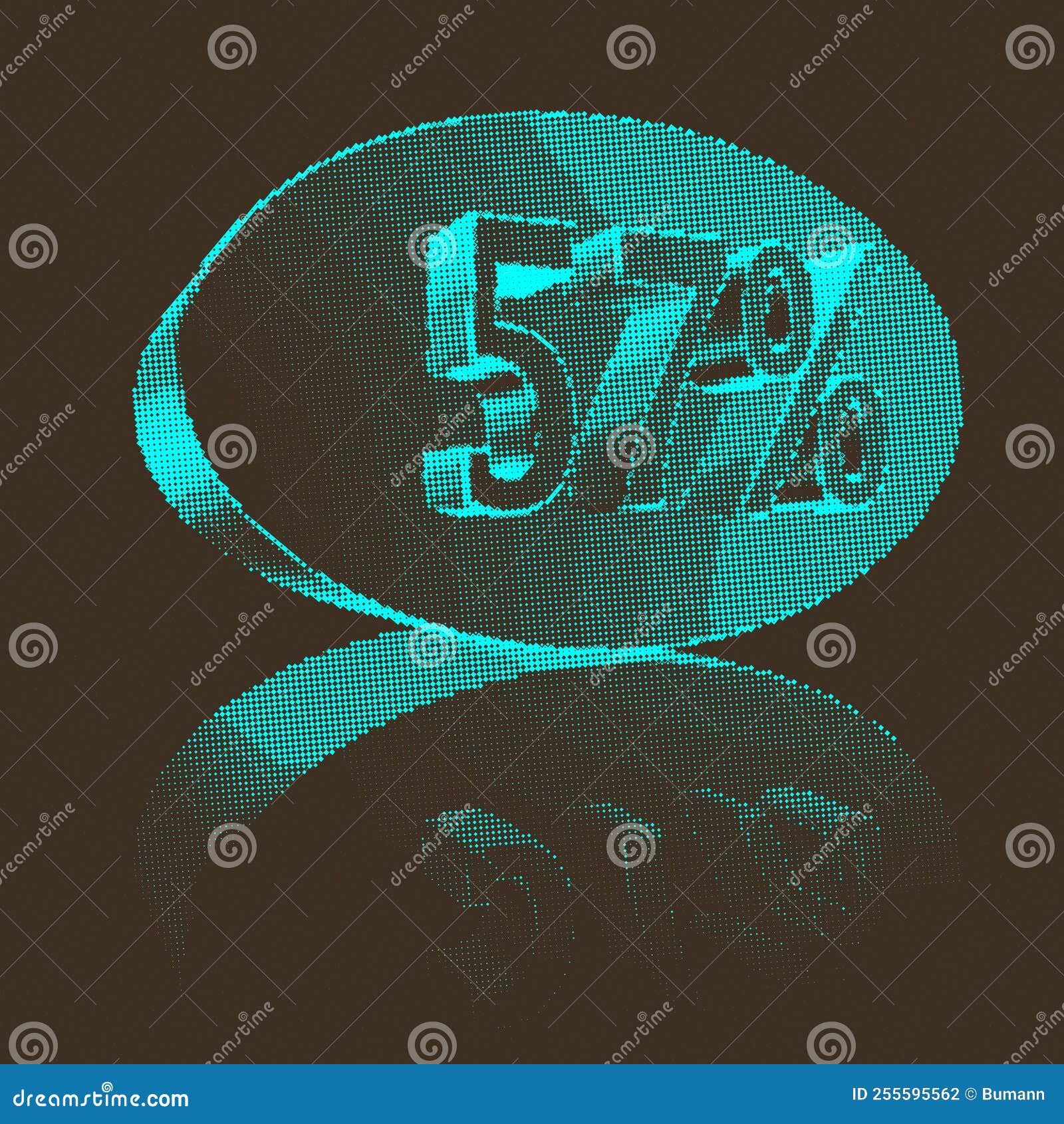 57 , 57 Percent As a 3D Illustration, 3D Rendering Stock Illustration ...