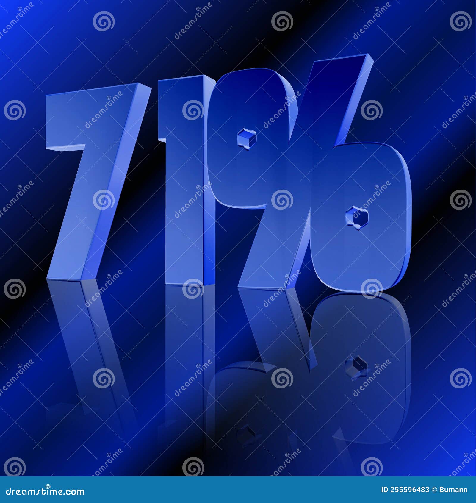 71 , 71 Percent As a 3D Illustration, 3D Rendering Stock Illustration ...