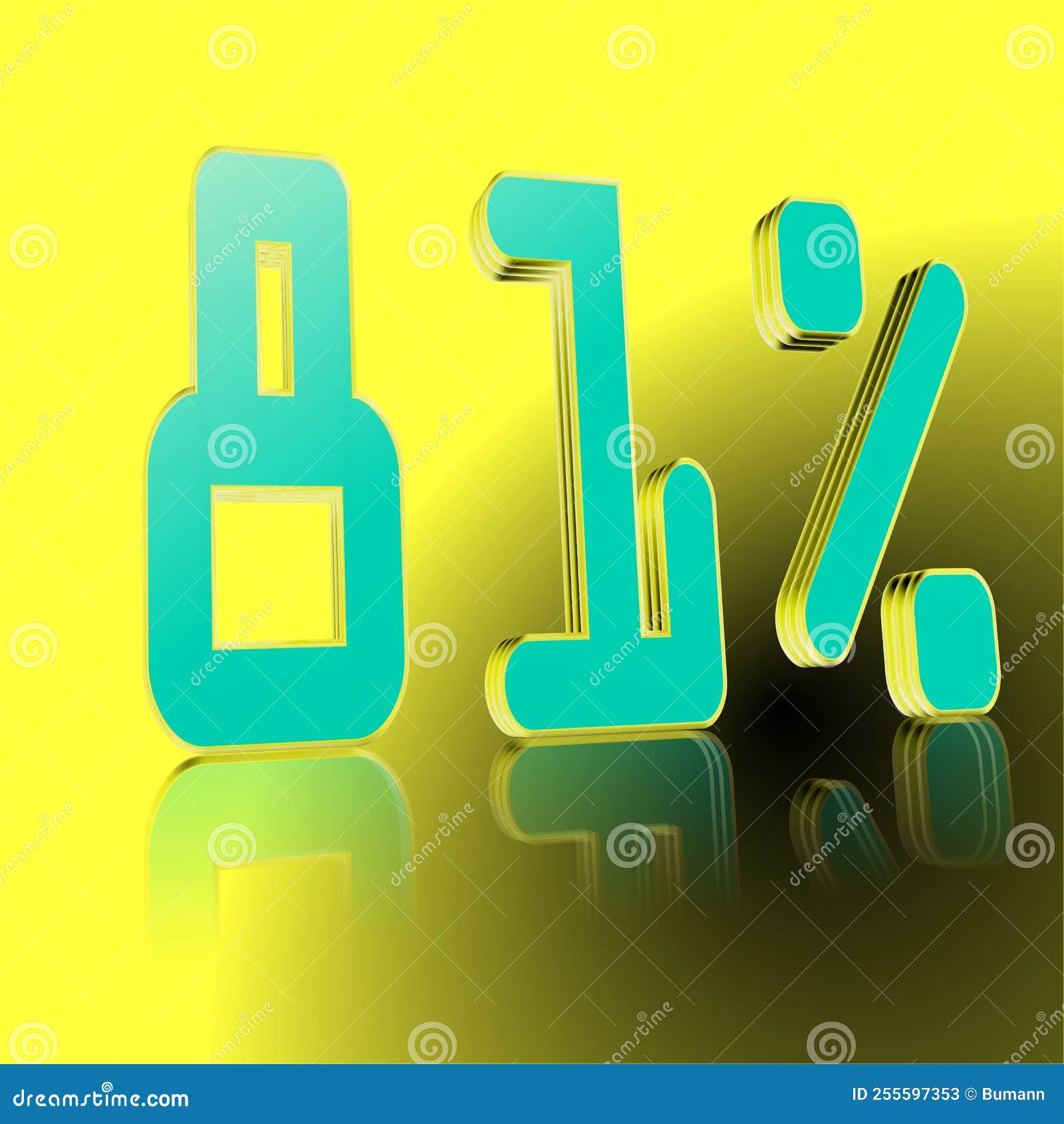 81 , 81 Percent As a 3D Illustration, 3D Rendering Stock Illustration ...