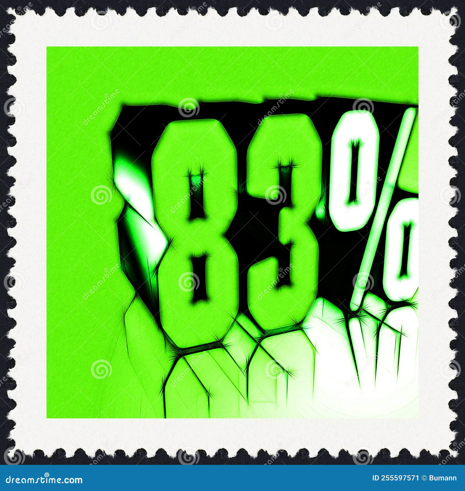 83 , 83 Percent As a 3D Illustration, 3D Rendering Stock Illustration ...