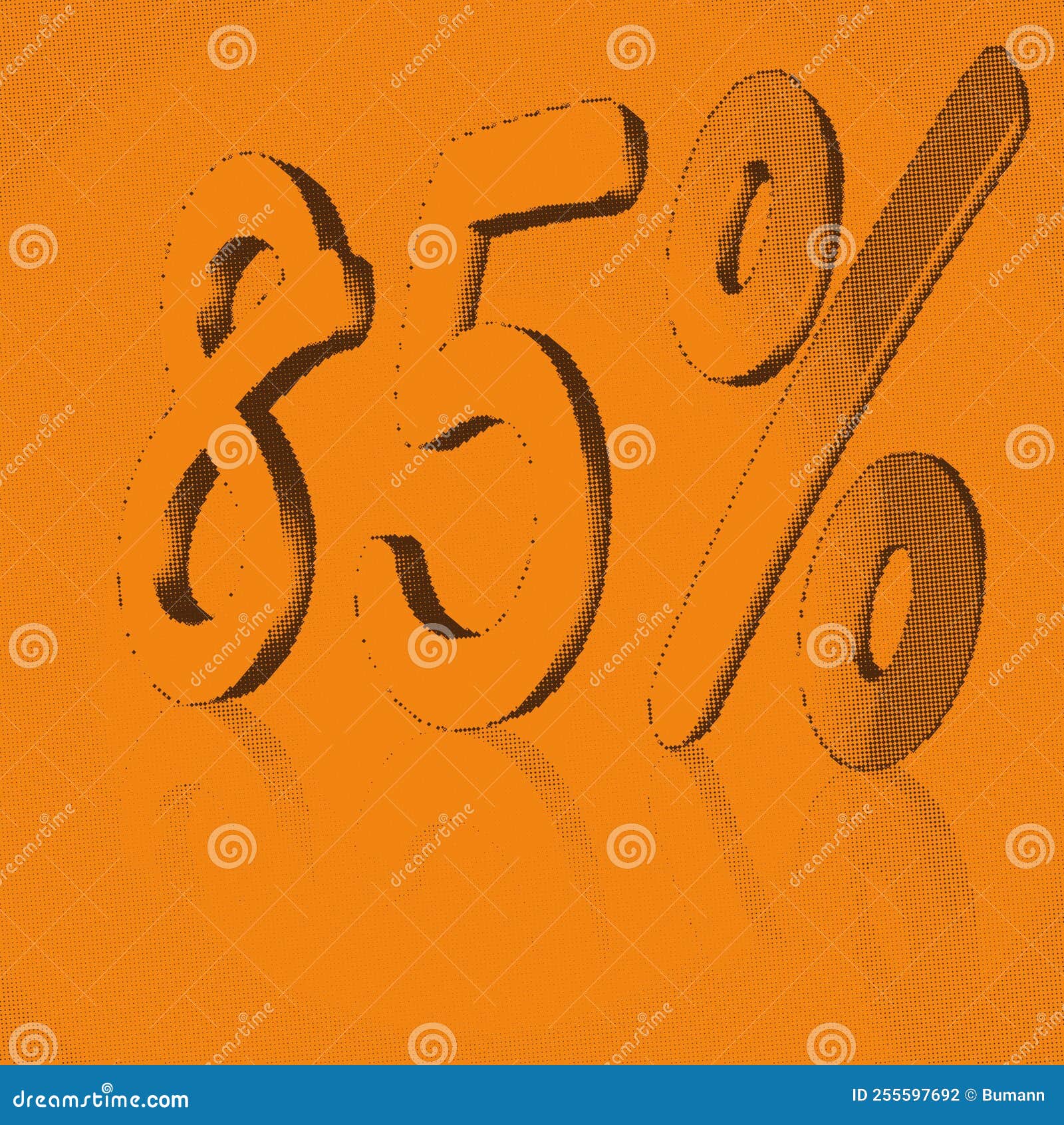 85 , 85 Percent As a 3D Illustration, 3D Rendering Stock Illustration ...