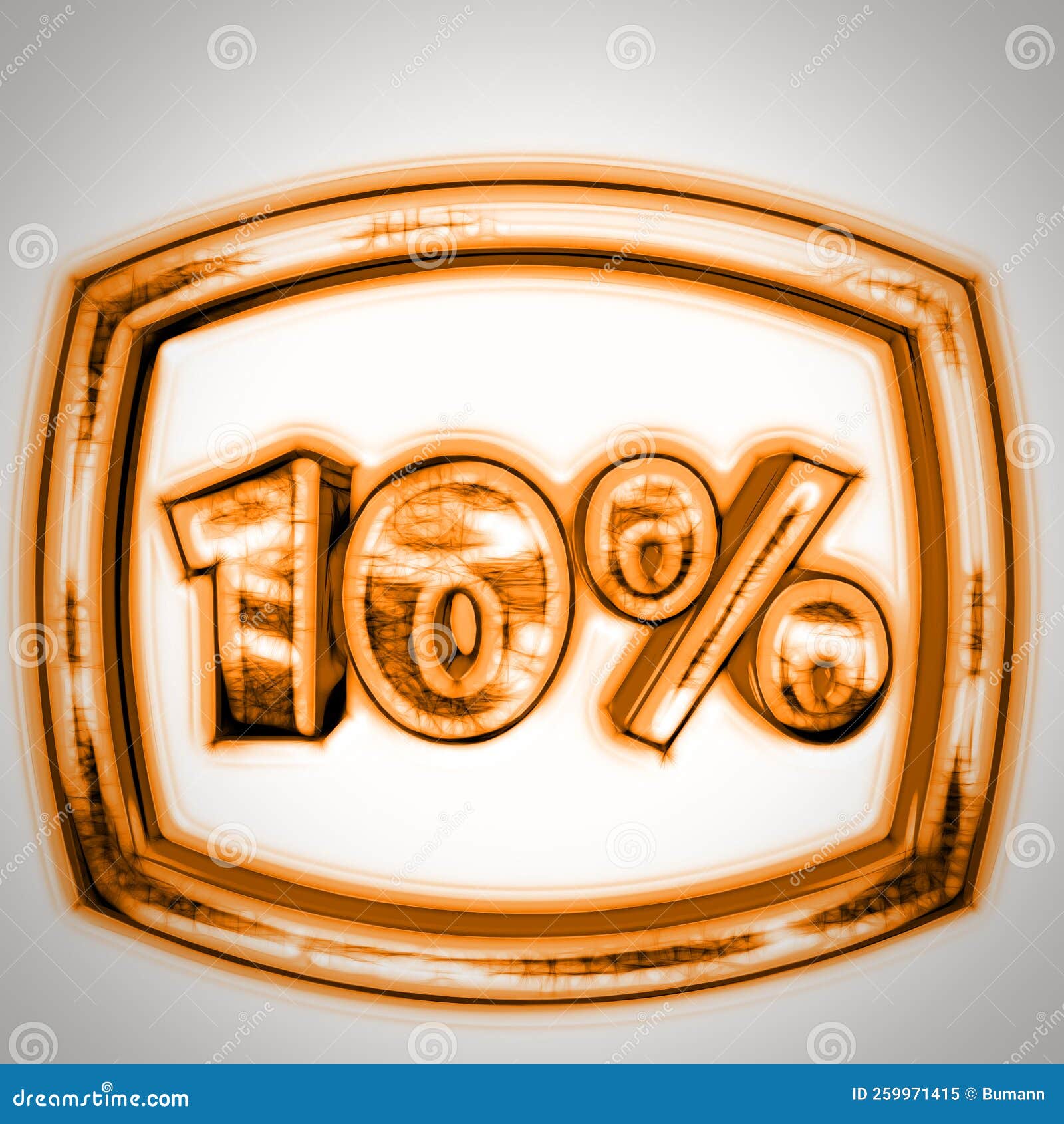 10 , 10 Percent As a 3D Illustration, 3D Rendering Stock Illustration ...