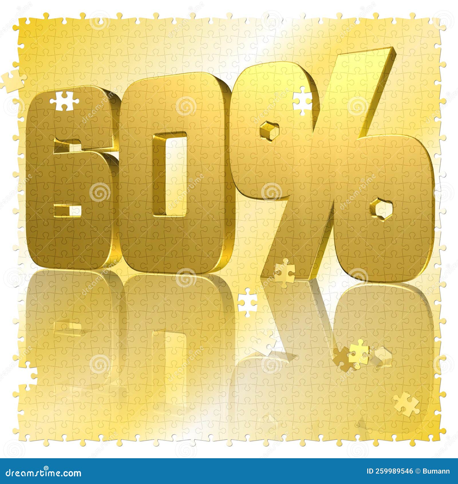 60 , 60 Percent As a 3D Illustration, 3D Rendering Stock Illustration ...