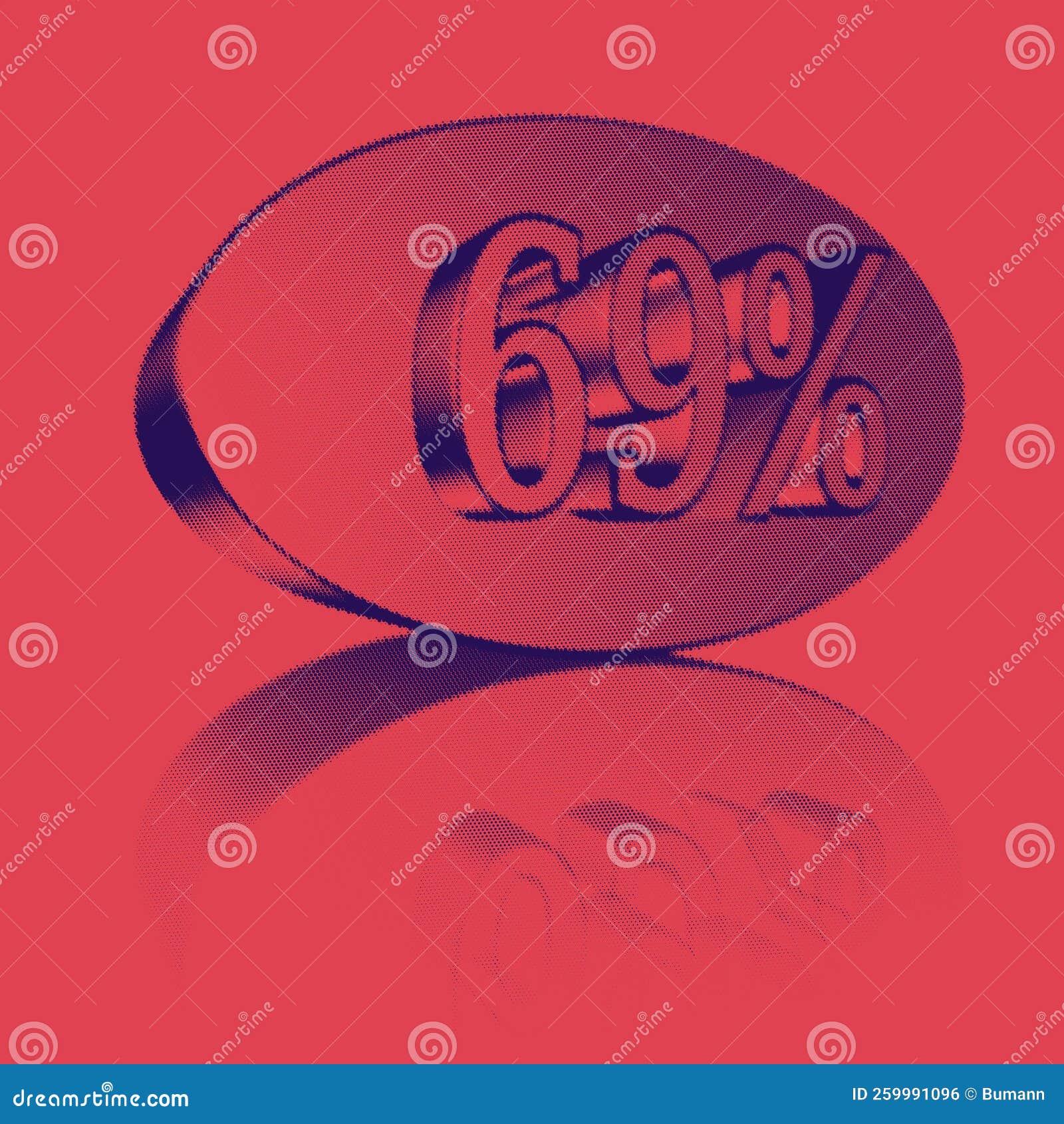 69 , 69 Percent As a 3D Illustration, 3D Rendering Stock Illustration ...