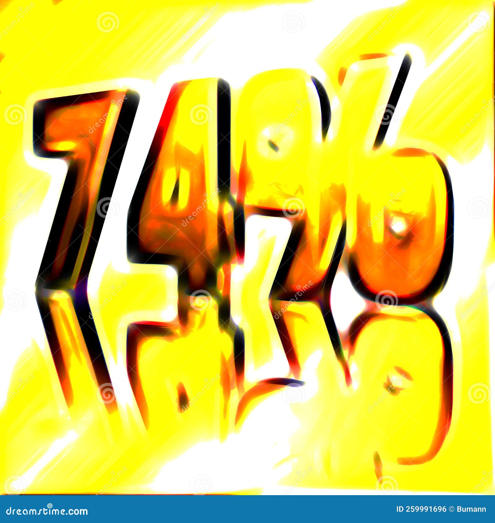 74 , 74 Percent As a 3D Illustration, 3D Rendering Stock Illustration ...