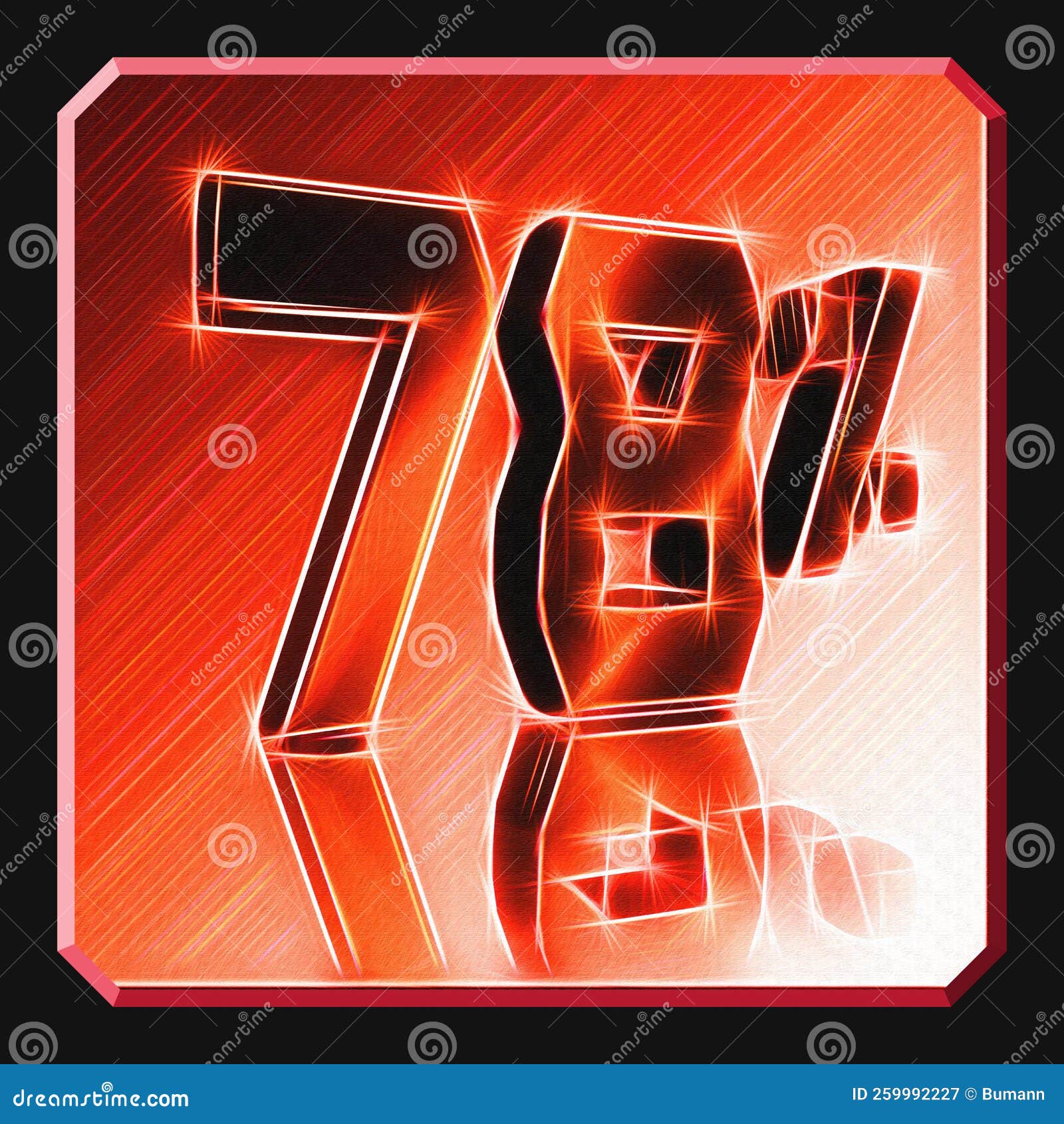 78 , 78 Percent As a 3D Illustration, 3D Rendering Stock Illustration ...