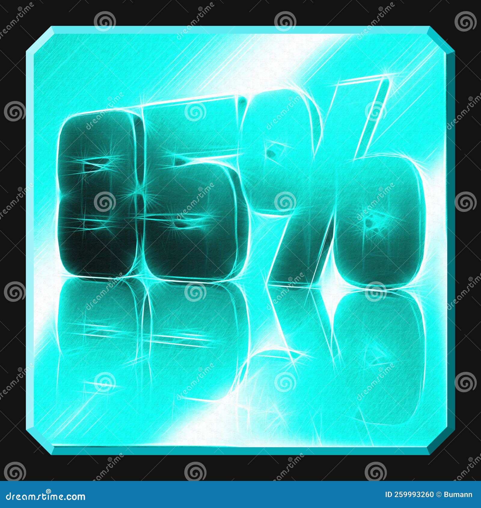 85 , 85 Percent As a 3D Illustration, 3D Rendering Stock Illustration ...