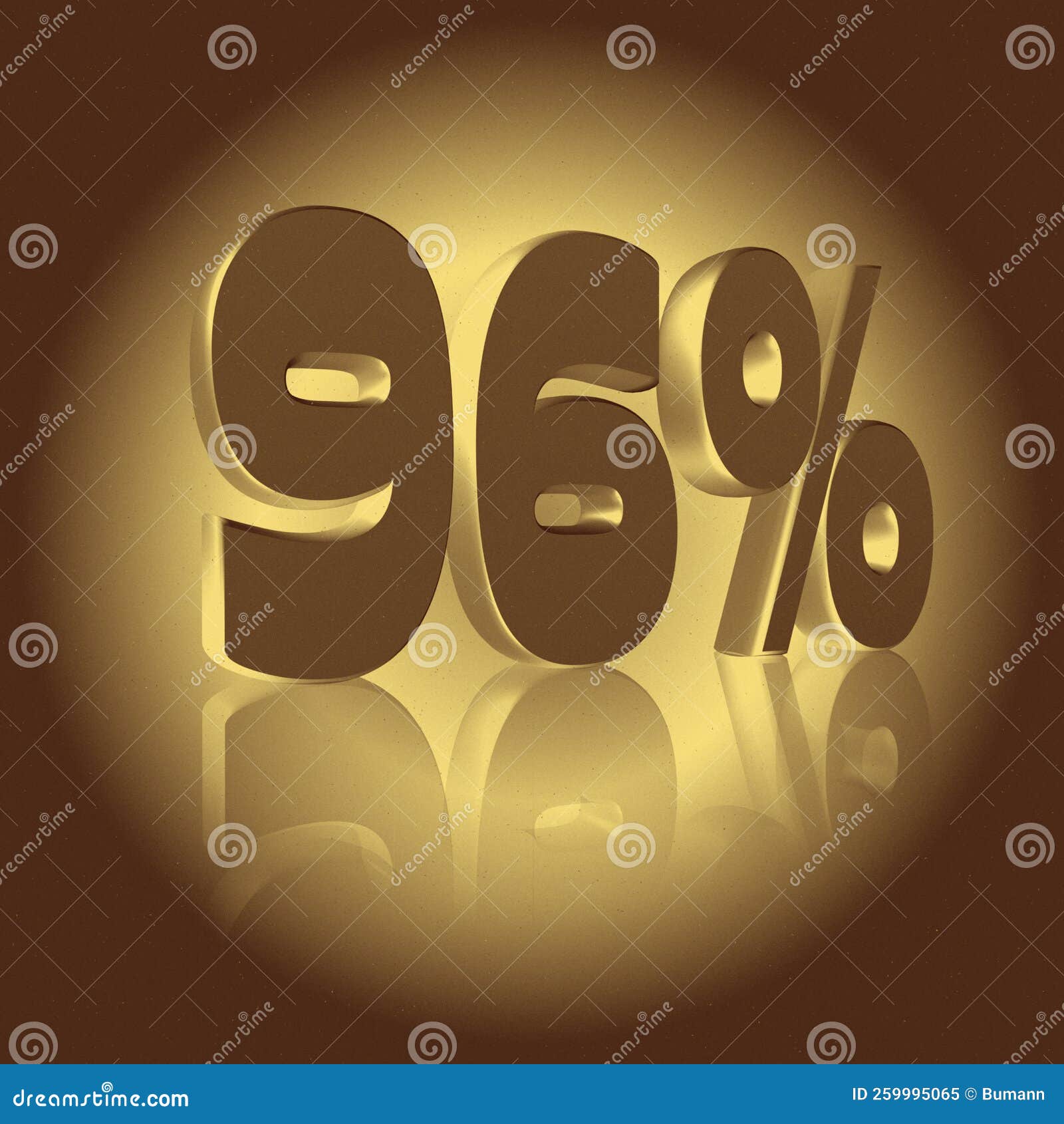 96 , 96 Percent As a 3D Illustration, 3D Rendering Stock Illustration ...