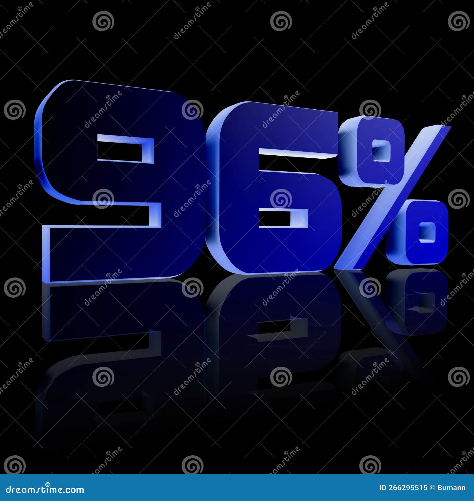 96 , 96 Percent As a 3D Illustration, 3D Rendering Stock Illustration ...