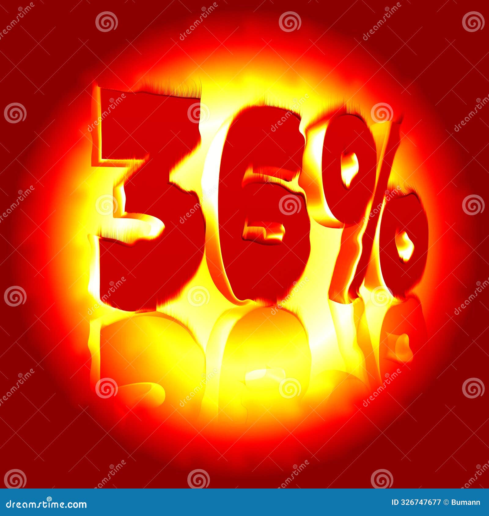 36 , 36 Percent As a 3D Illustration, 3D Rendering Stock Illustration ...