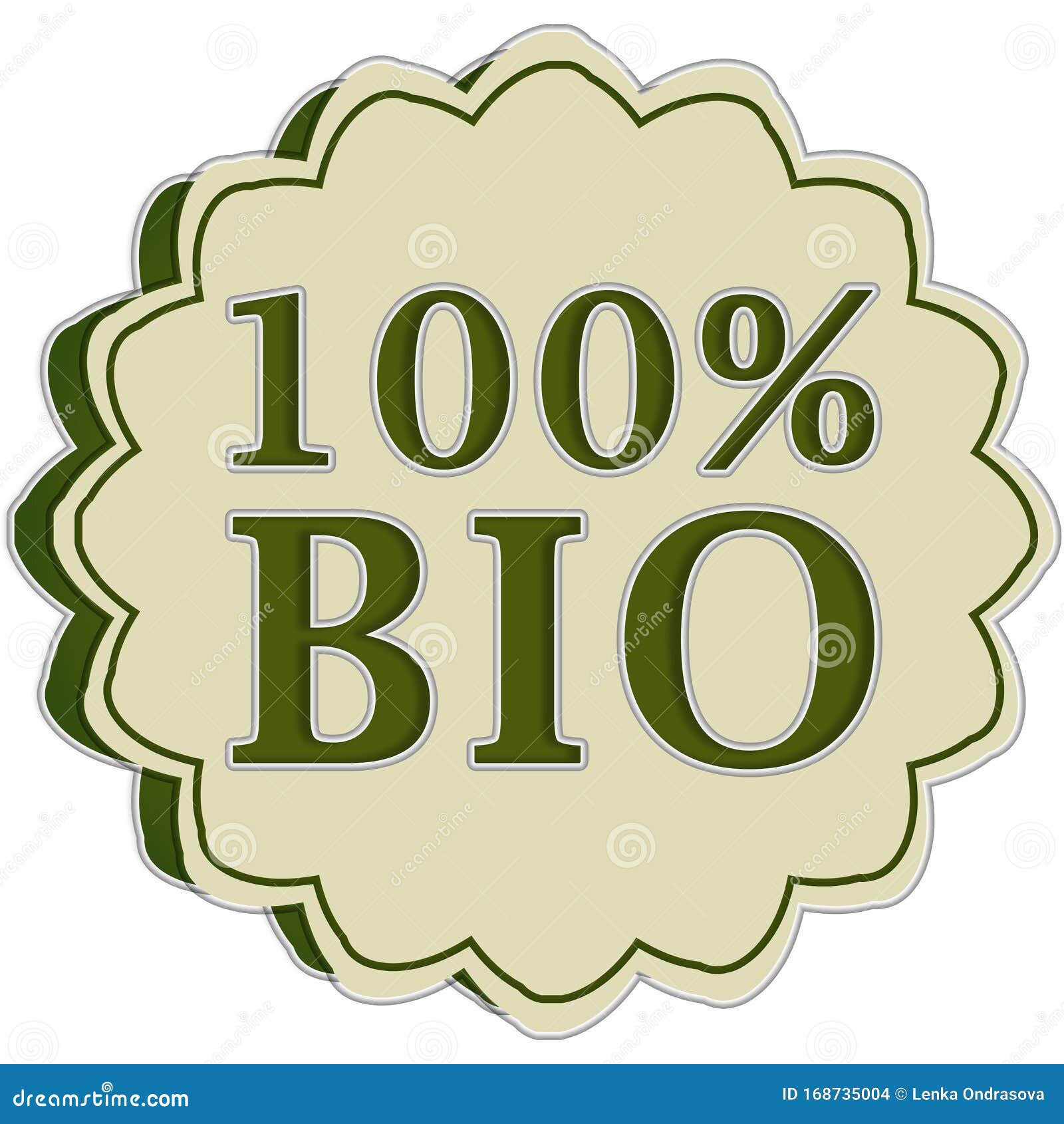 100 percent bio label stock illustration. Illustration of field - 168735004