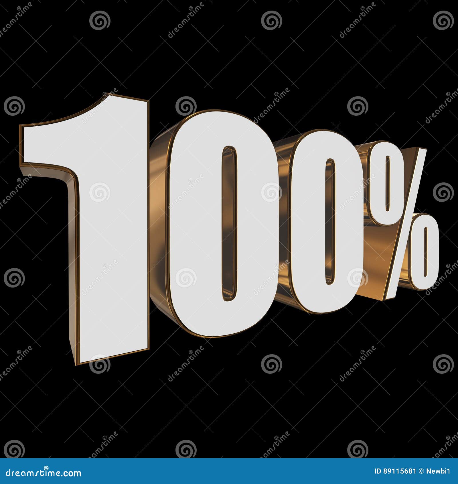 100 Percent on Black Background Stock Illustration - Illustration of ...