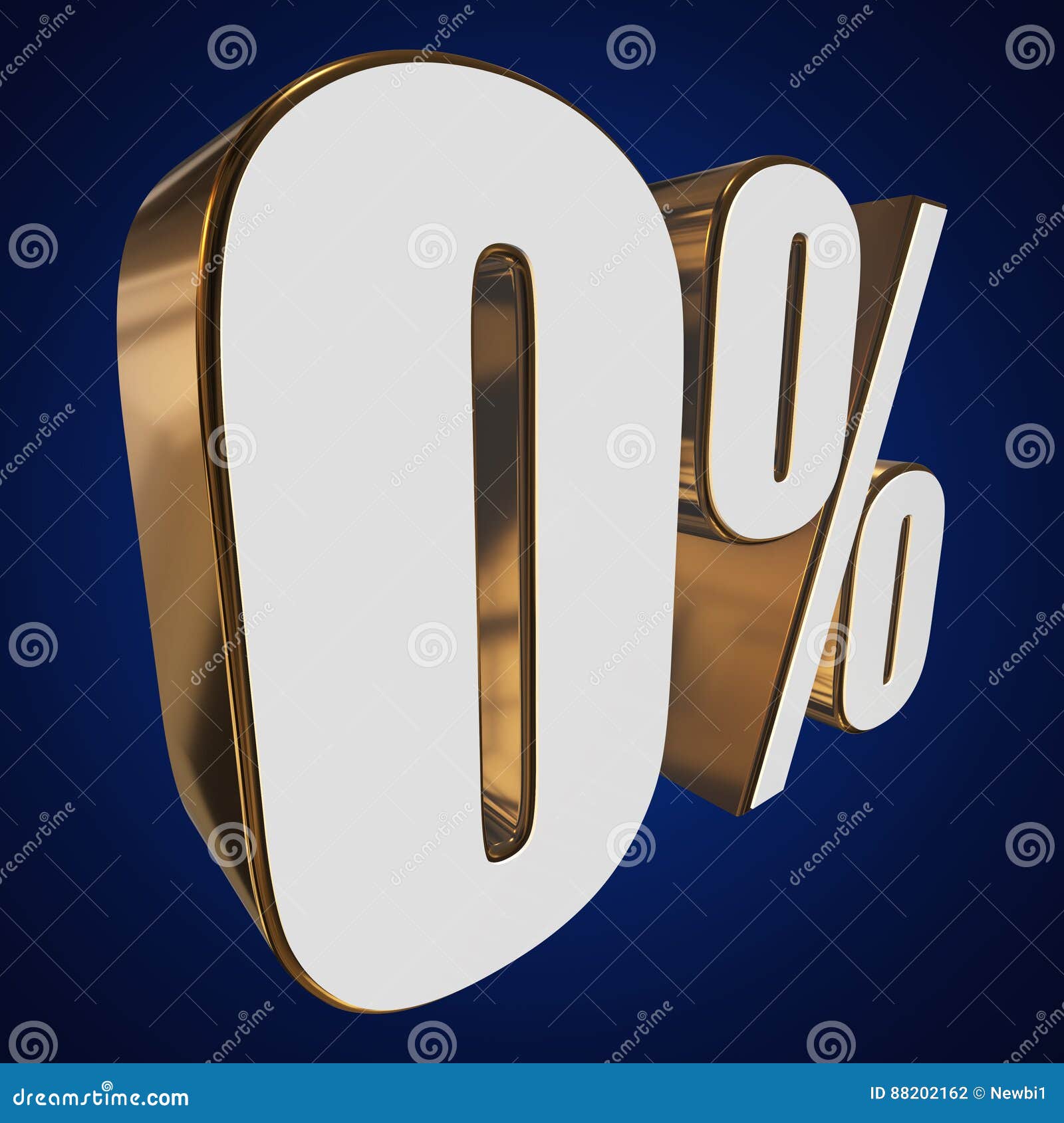 0 Percent on Blue Background Stock Illustration - Illustration of ...