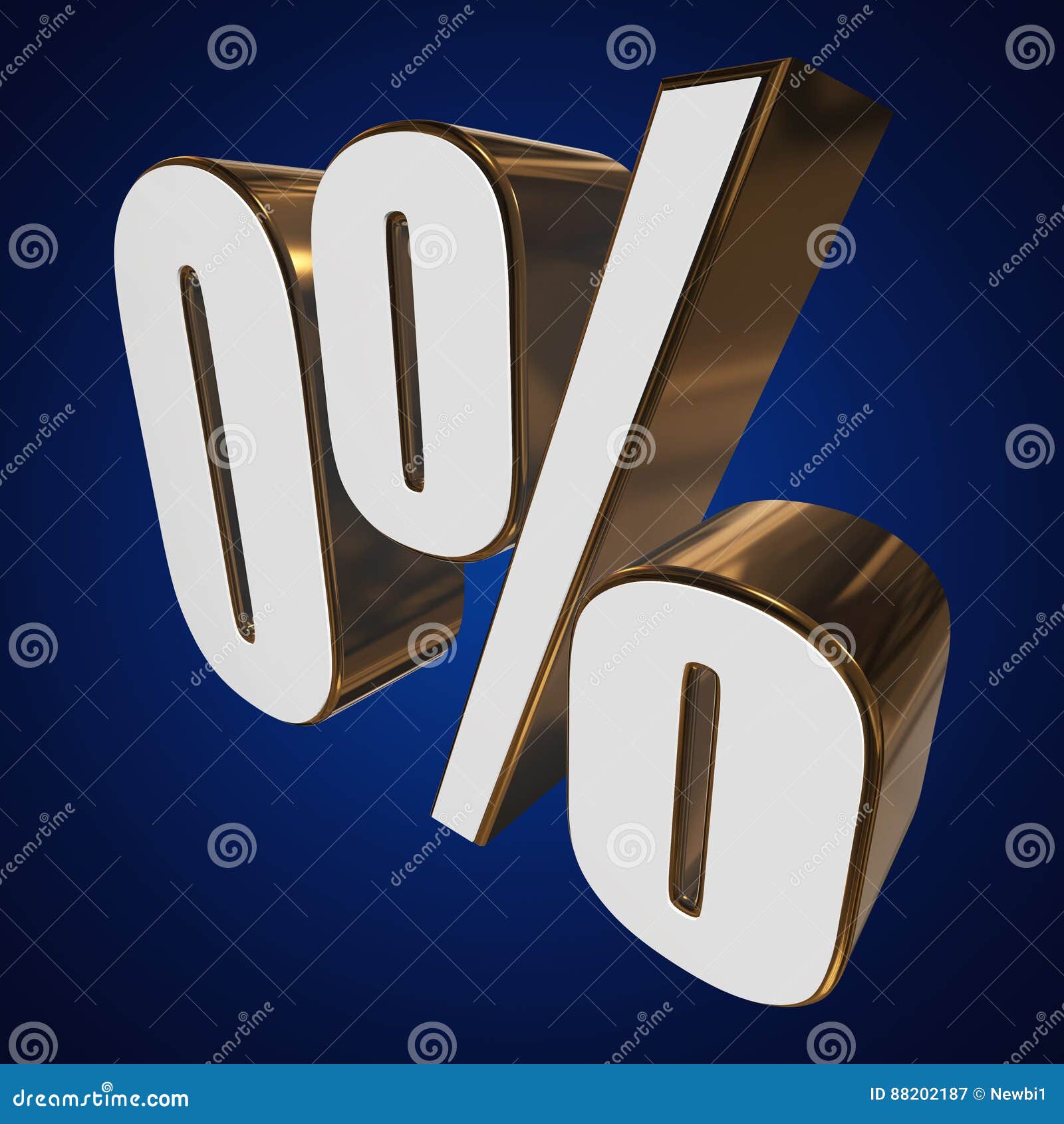 0 Percent on Blue Background Stock Illustration - Illustration of icon ...
