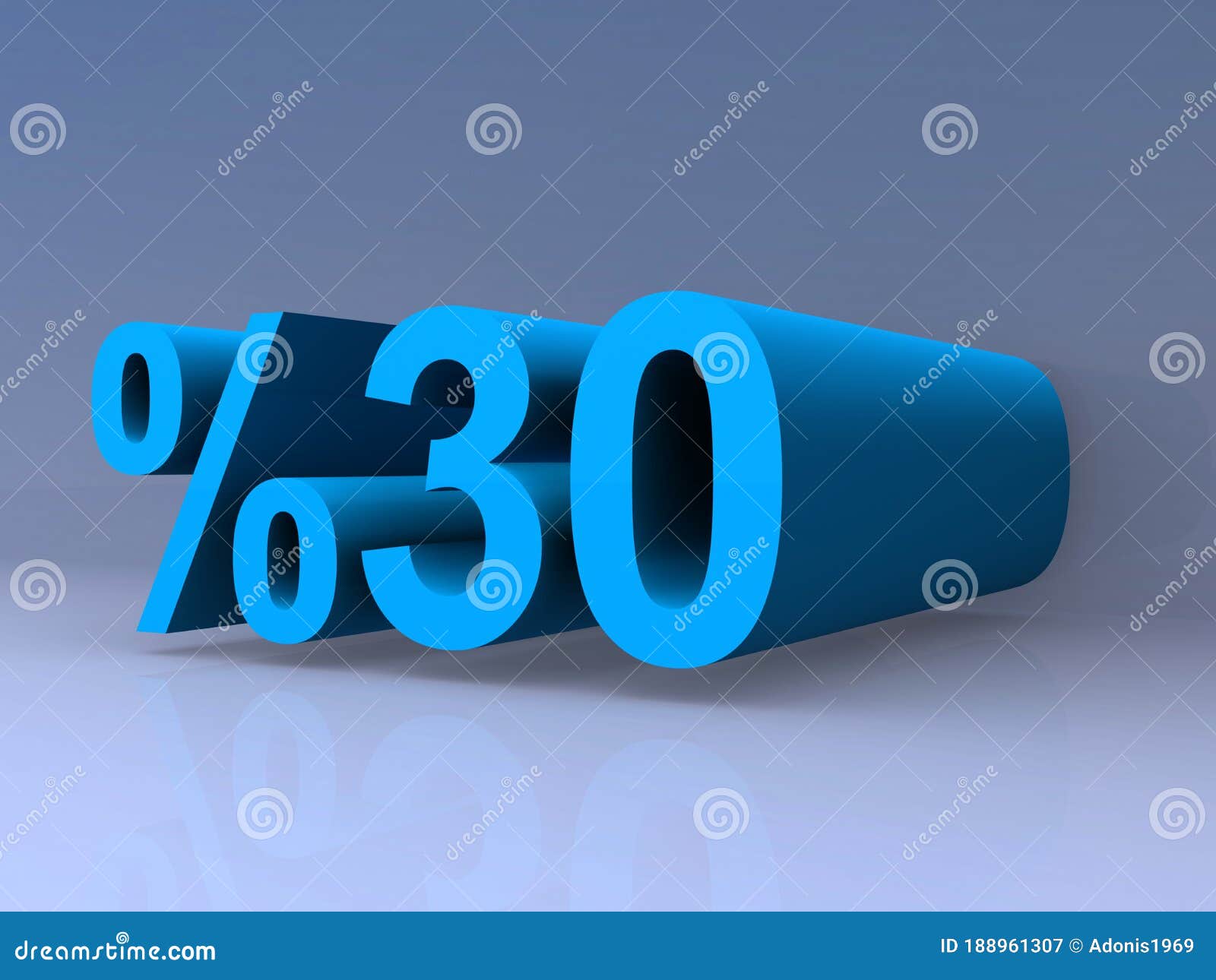 30 percent on blue stock illustration. Illustration of background ...