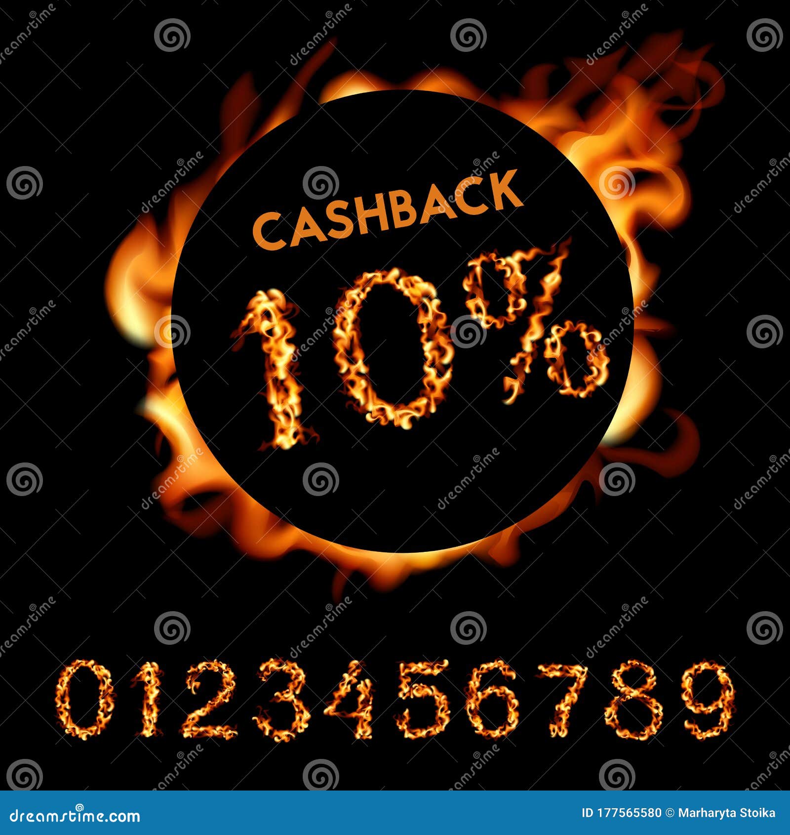 10 percent cashback. stock vector. Illustration of save - 177565580