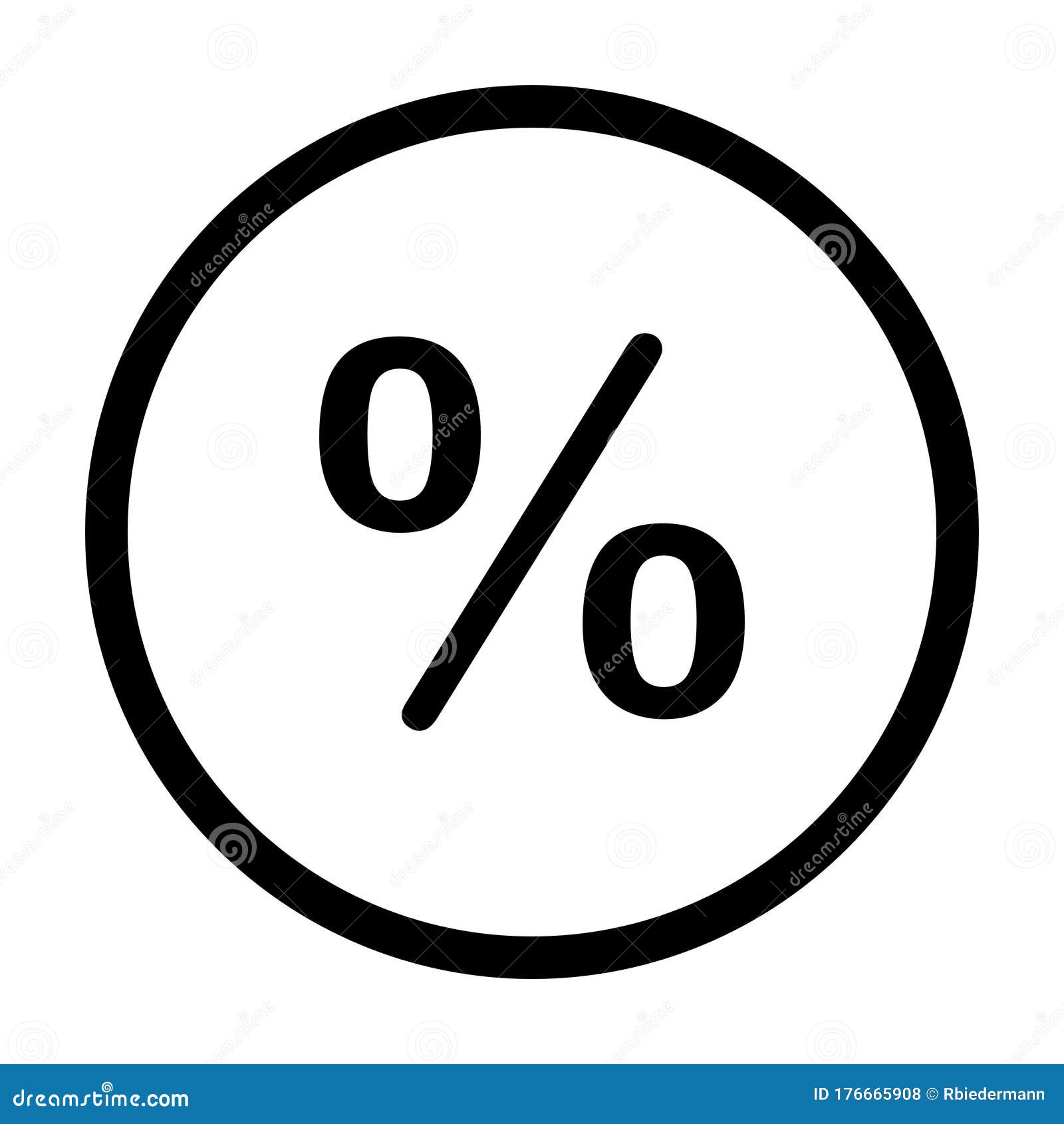 Percent and circle stock vector. Illustration of vector - 176665908