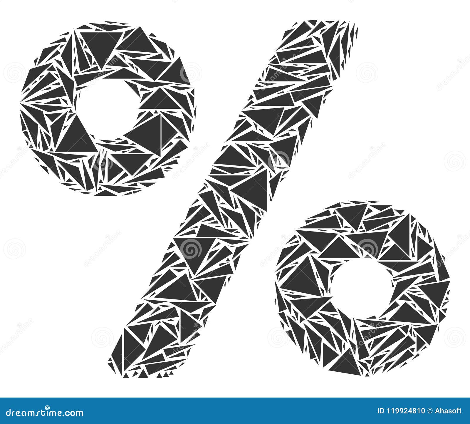 Percent Collage of Triangles Stock Vector - Illustration of element ...