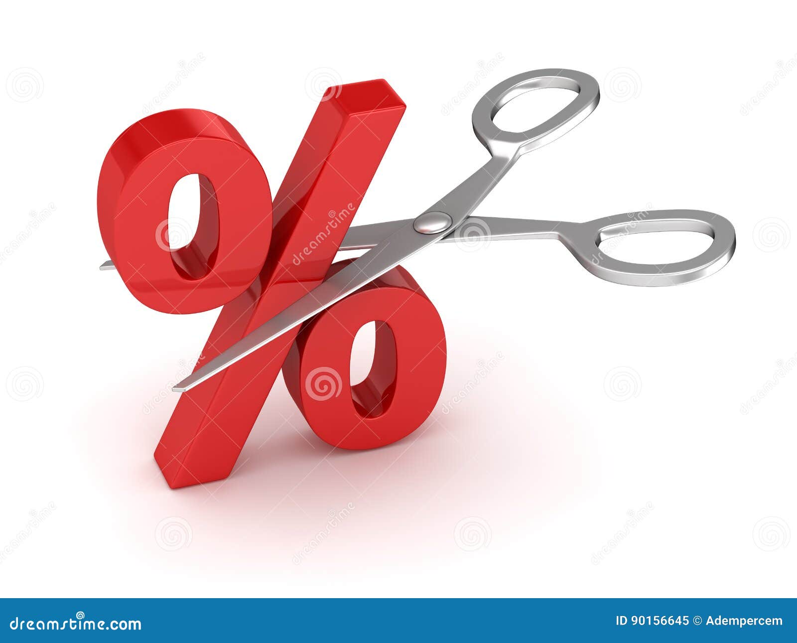 Percent Cut and Scissors stock illustration. Illustration of white ...