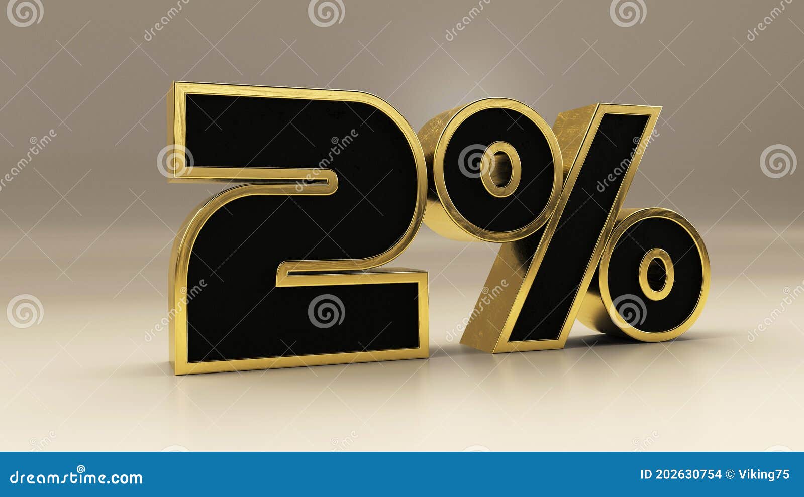2 Percent 3d Gold and Black Luxury Text Isolated on White Stock ...