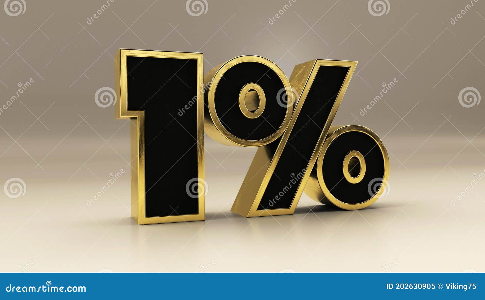 1 Percent 3d Gold and Black Luxury Text Isolated on White Stock ...