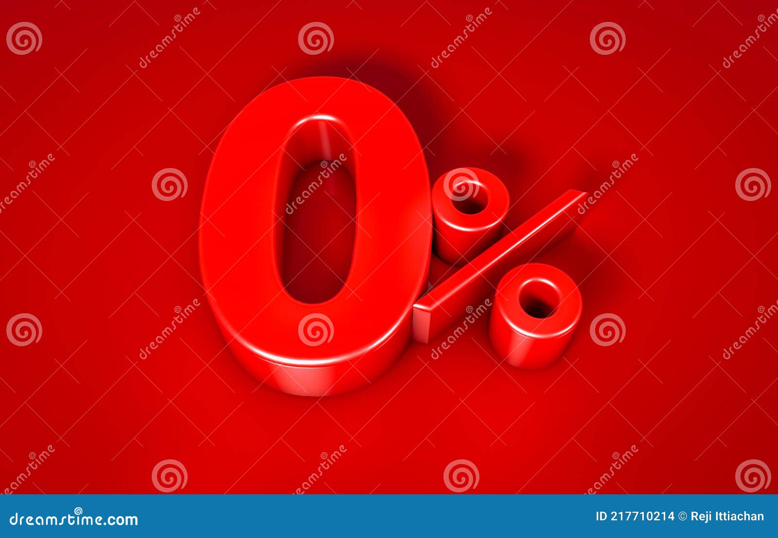 0 percent 3D Render stock illustration. Illustration of bright - 217710214