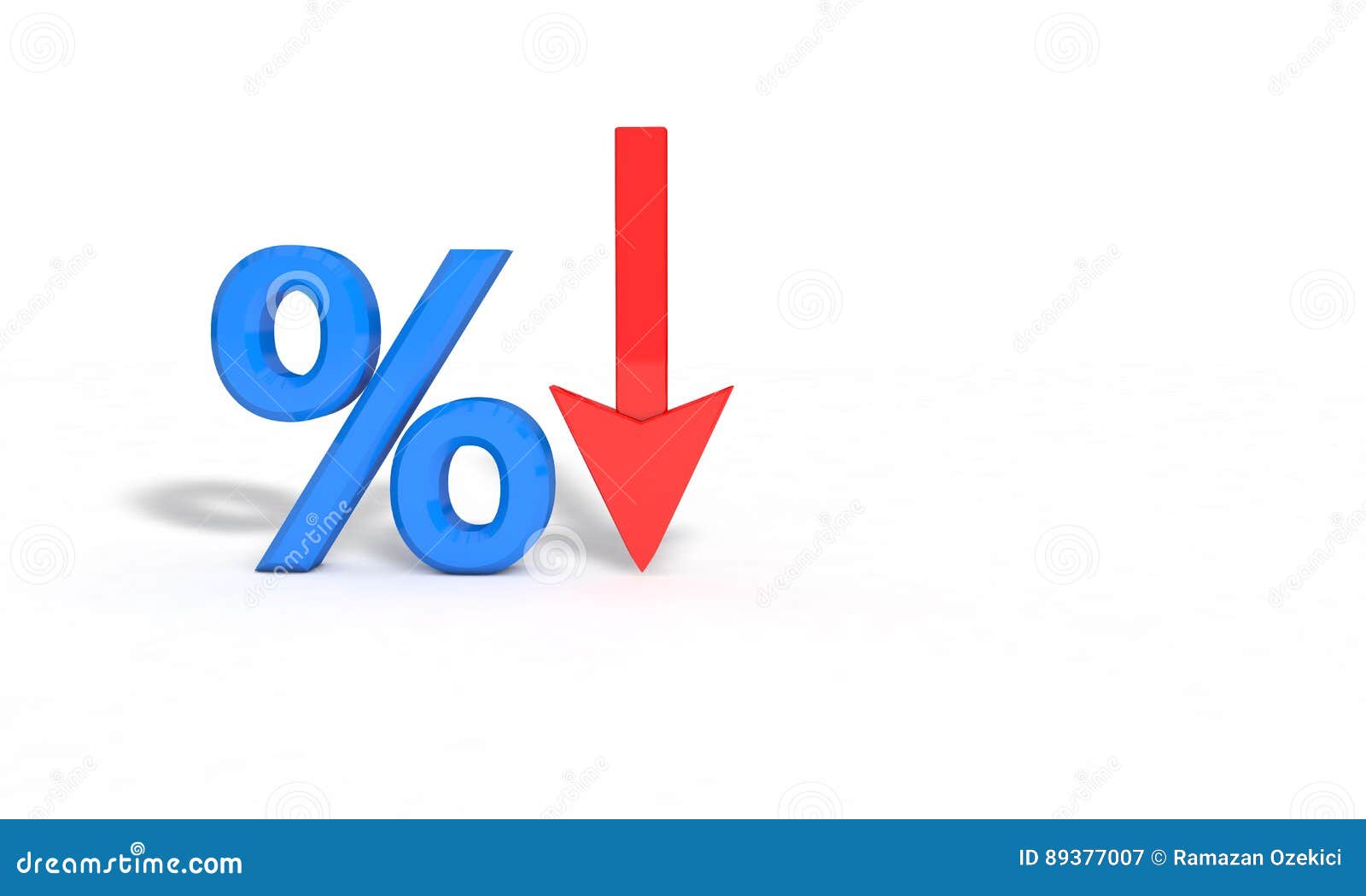 Percent Decrease Symbol, 3d Render Stock Illustration - Illustration of rate, concept: 89377007