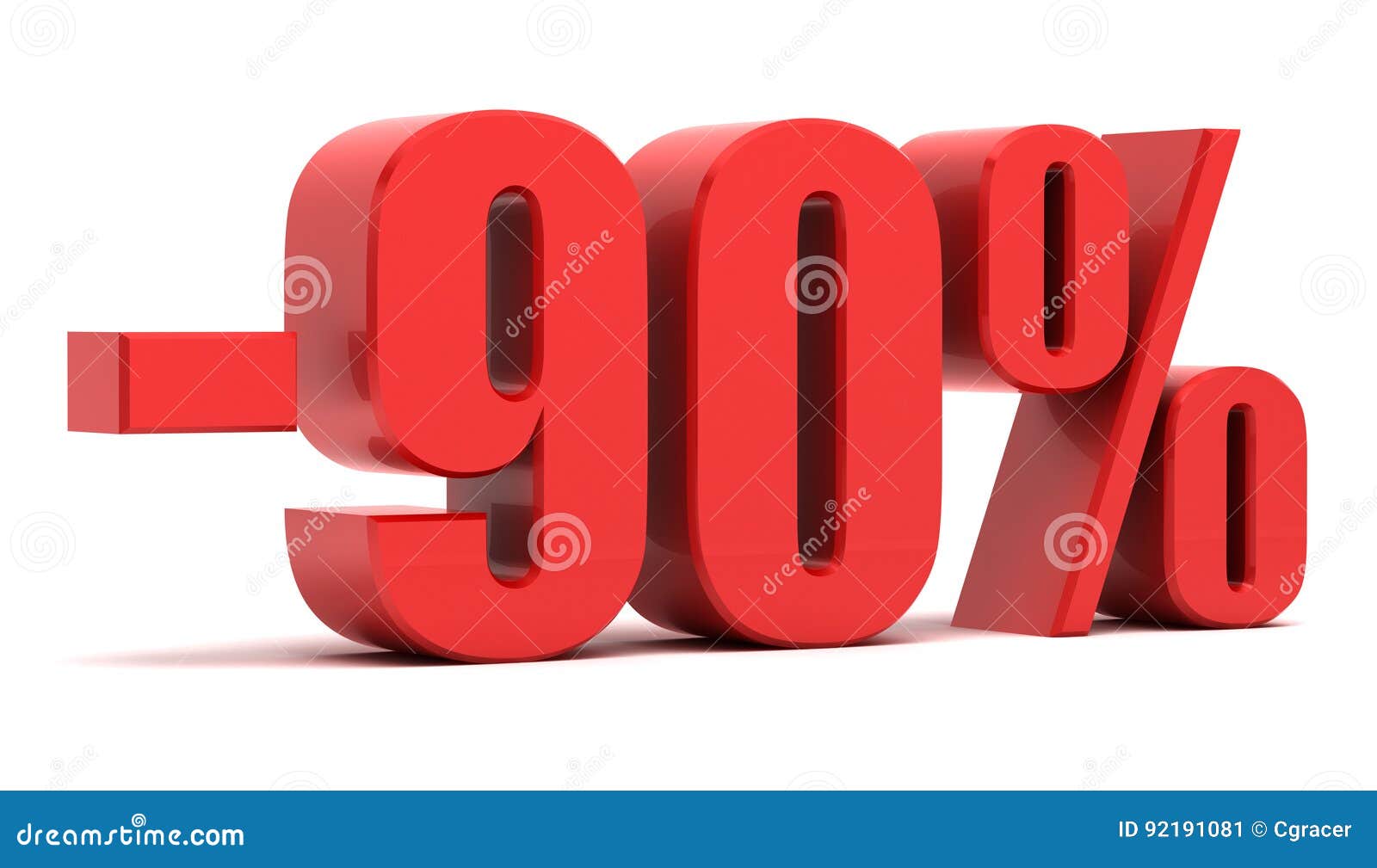 90 percent discount stock illustration. Illustration of number - 92191081