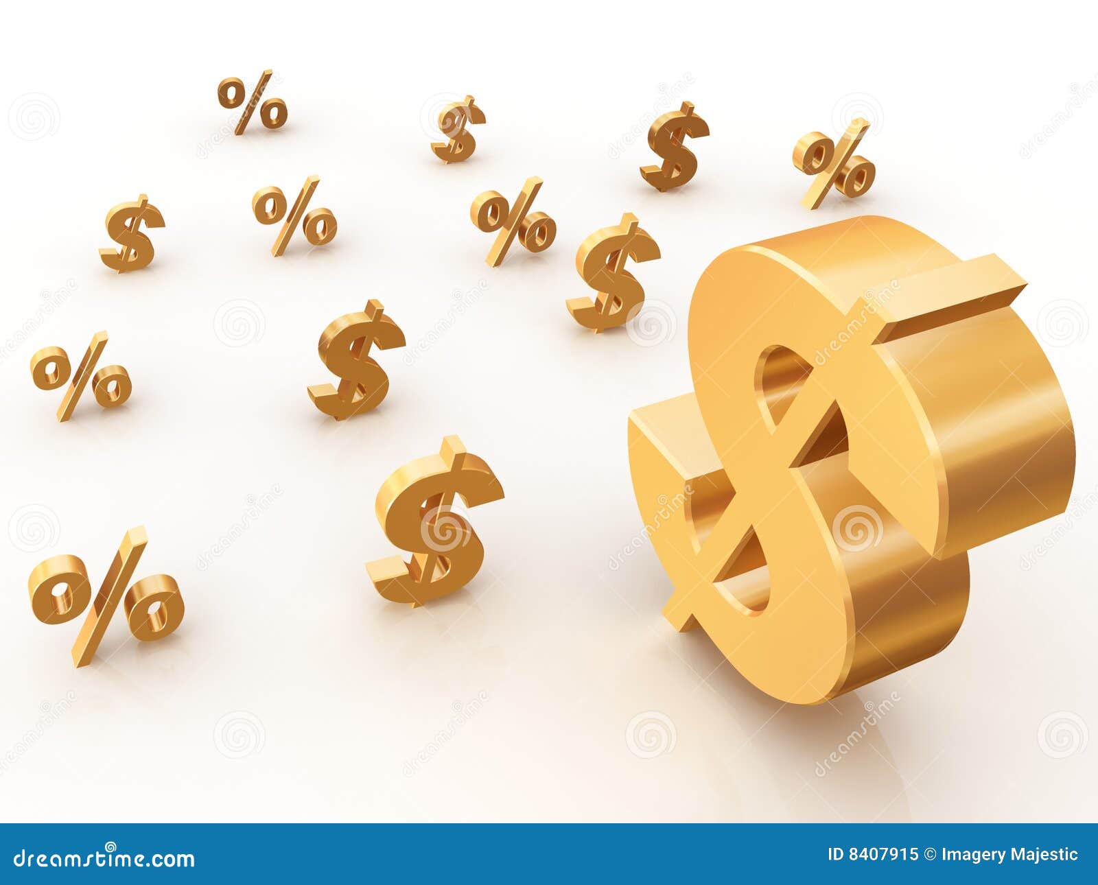 Percent and dollar signs stock illustration. Illustration of ...