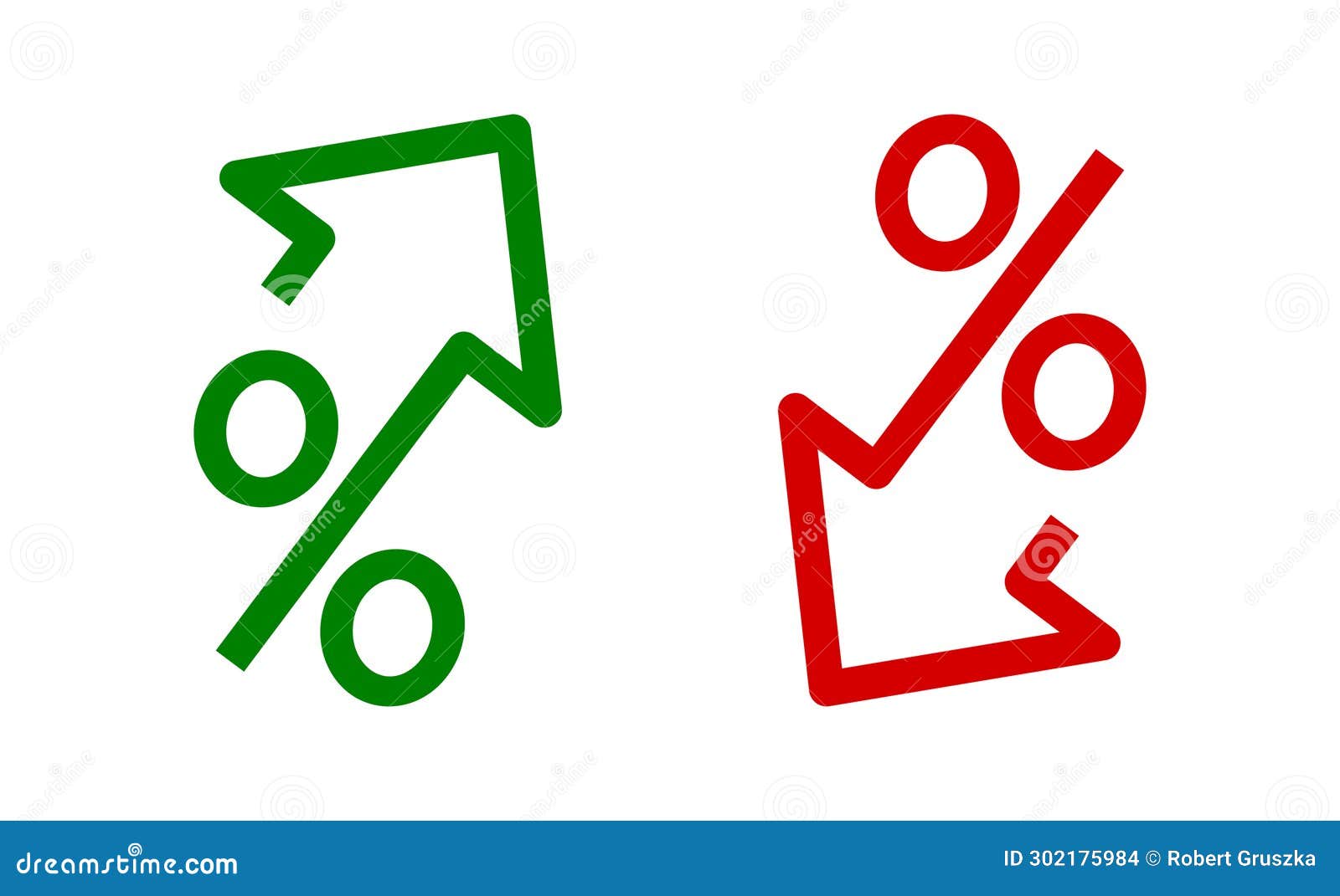 Percent down and up icon stock vector. Illustration of background ...