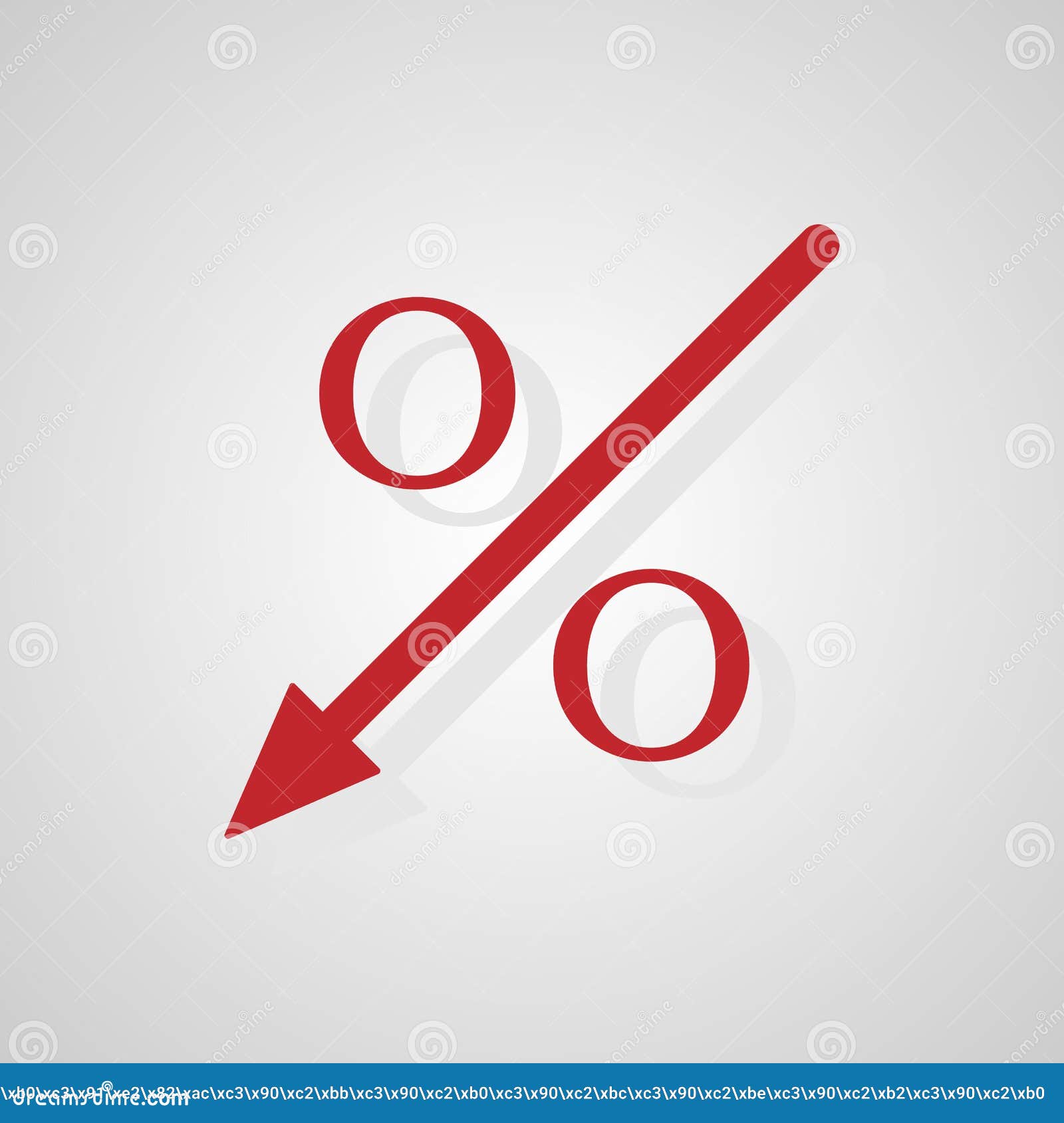 Percent Down Vector Flat Icon Stock Illustration - Illustration of flat ...